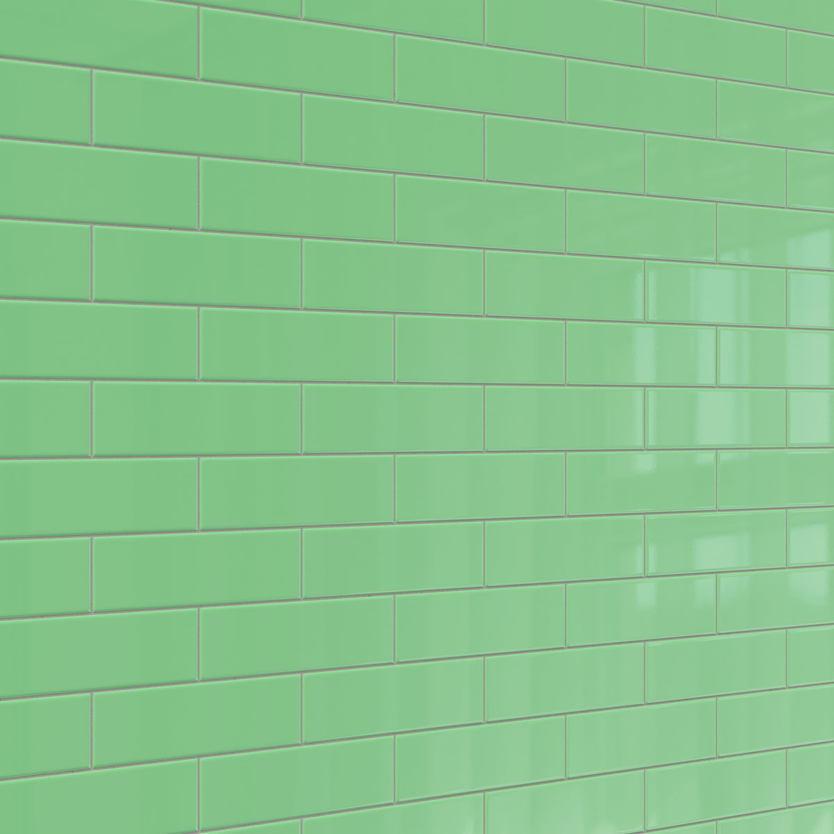 Polly 3x10 Glossy Ceramic Tile in Green