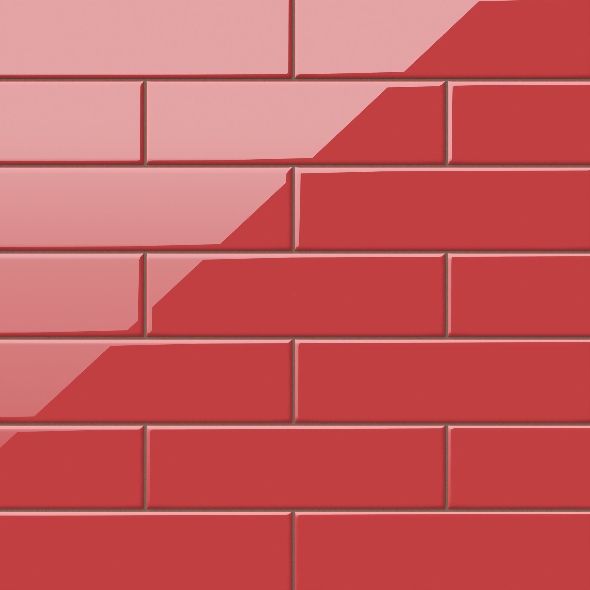 Polly 3x10 Glossy Ceramic Tile in Red