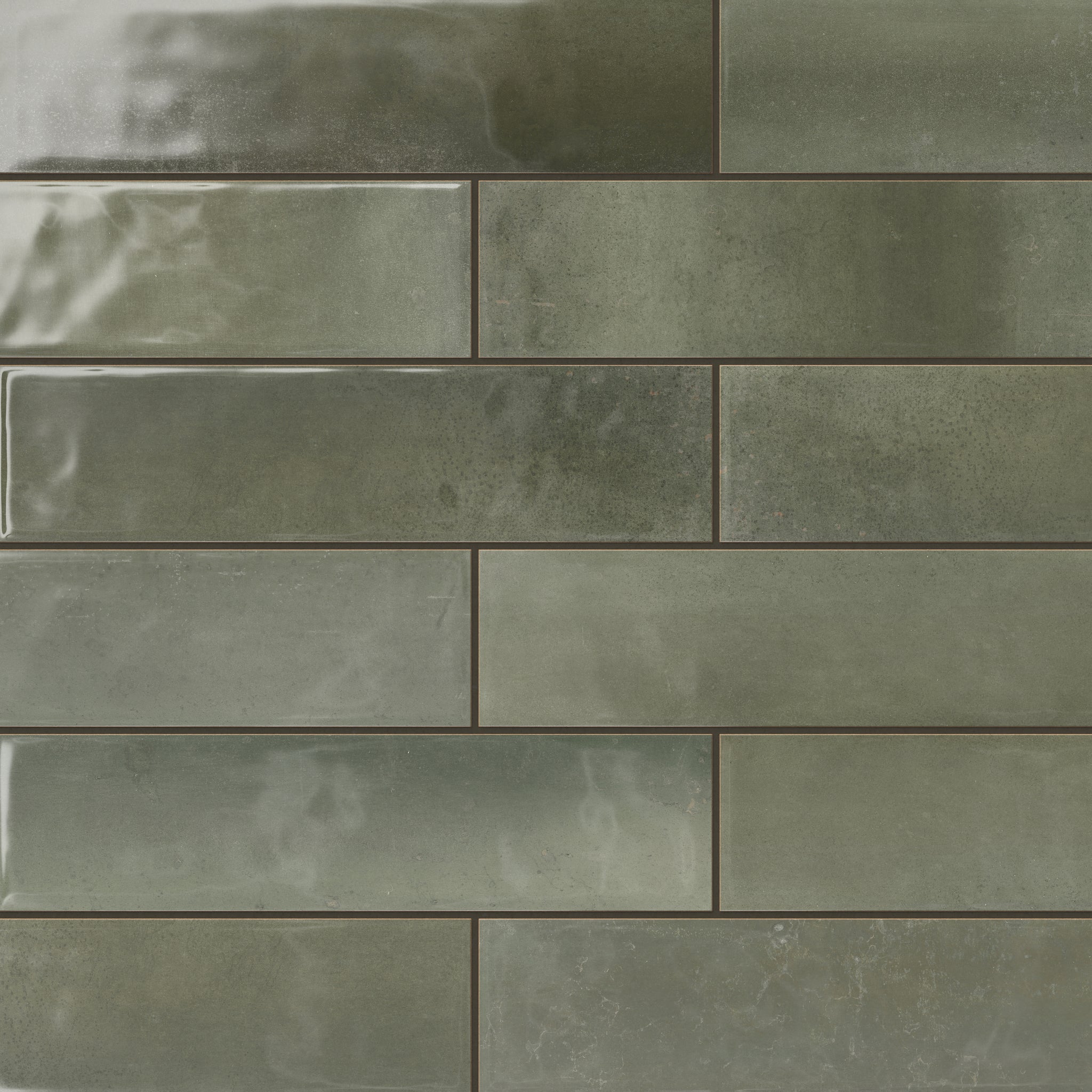 Olivia 4x16 Glossy Ceramic Tile in Moss