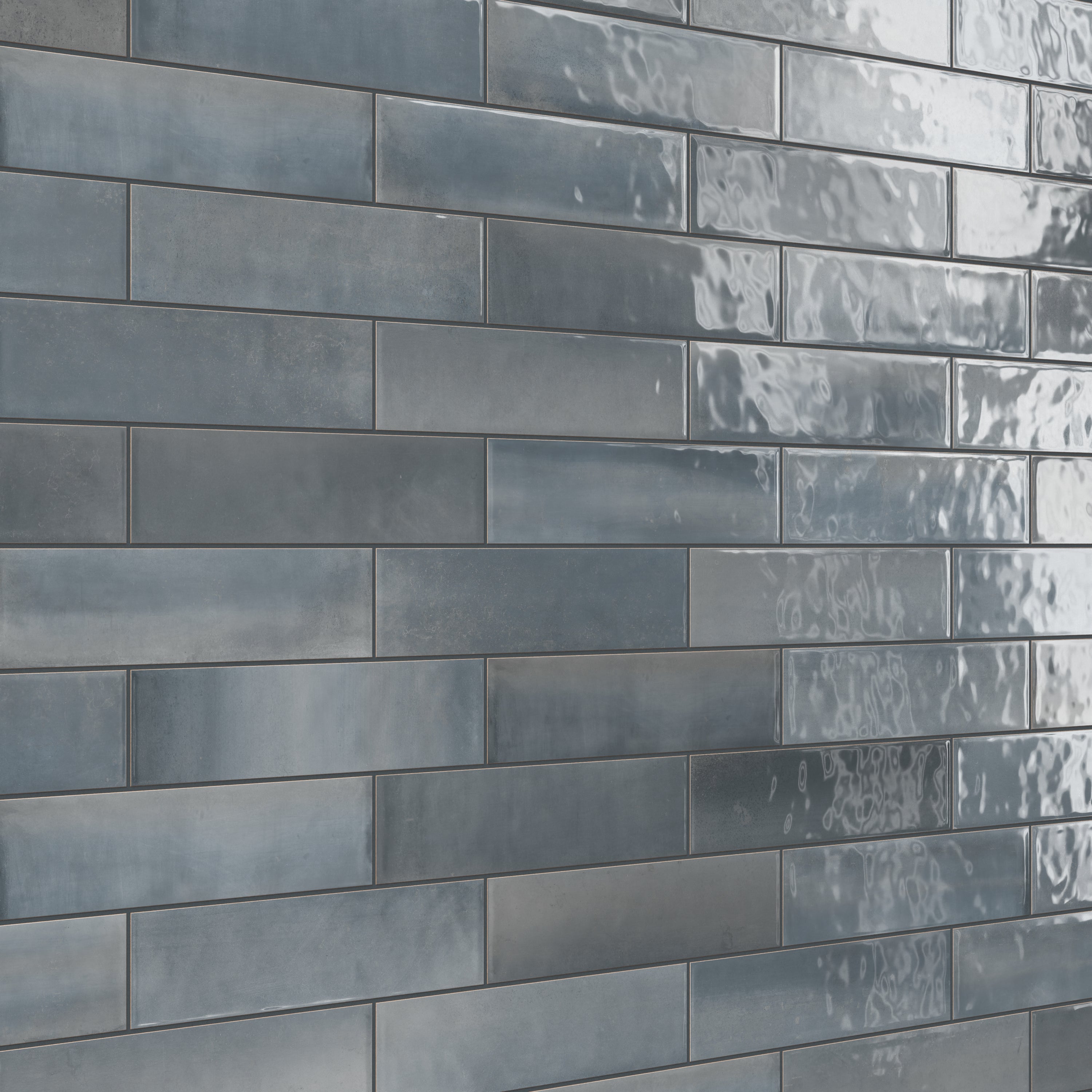 Olivia 4x16 Glossy Ceramic Tile in Dusty Blue