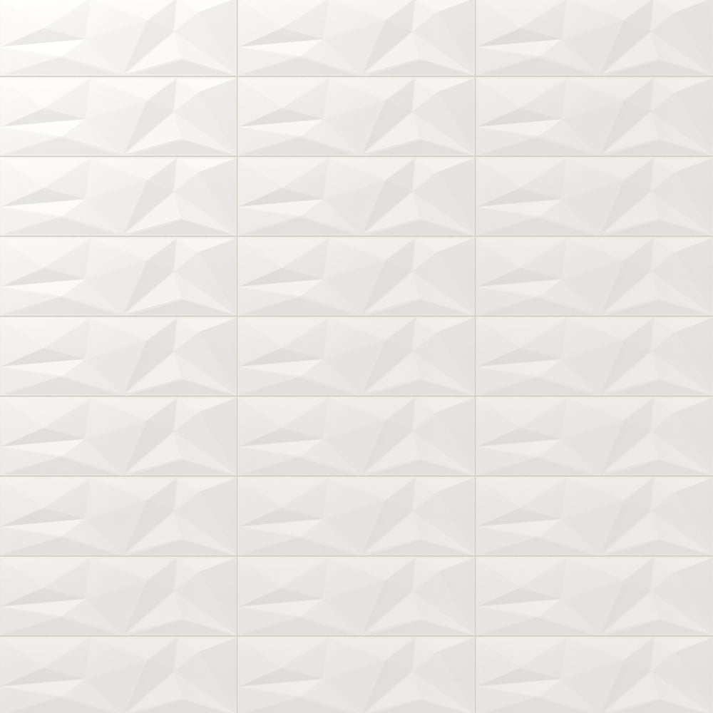Zayne 12x36 Matte Ceramic Tile in Pyramids