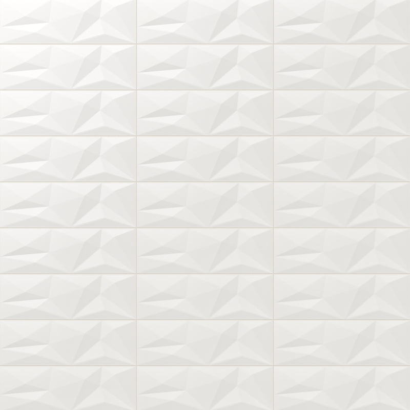 Zayne 12x36 Matte Ceramic Tile in Pyramids