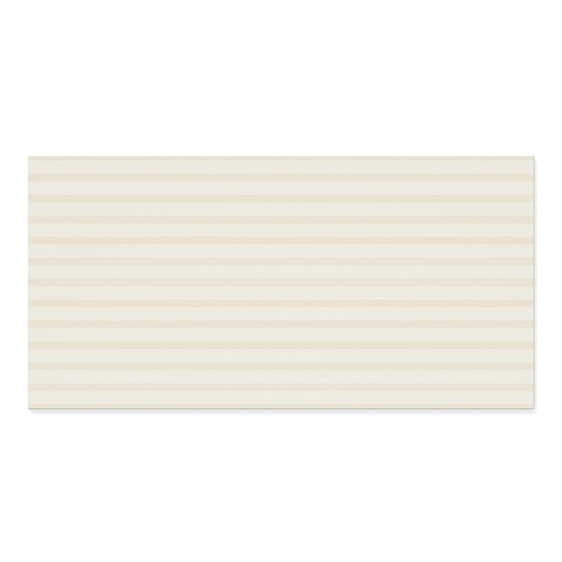 Riley 24x48 Matte Porcelain Tile in Striped Pattern Cream