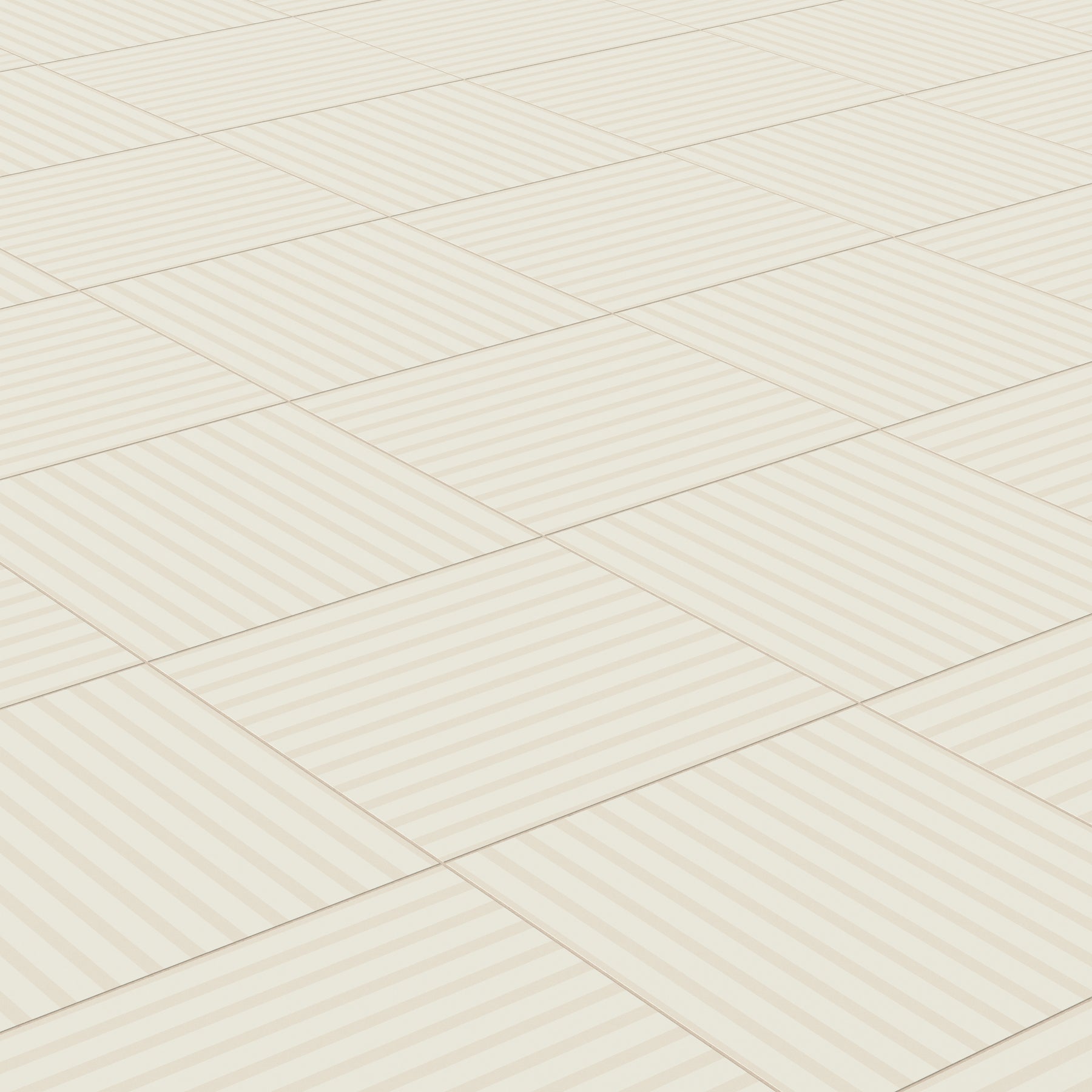 Riley 24x24 Matte Porcelain Tile in Striped Pattern Cream