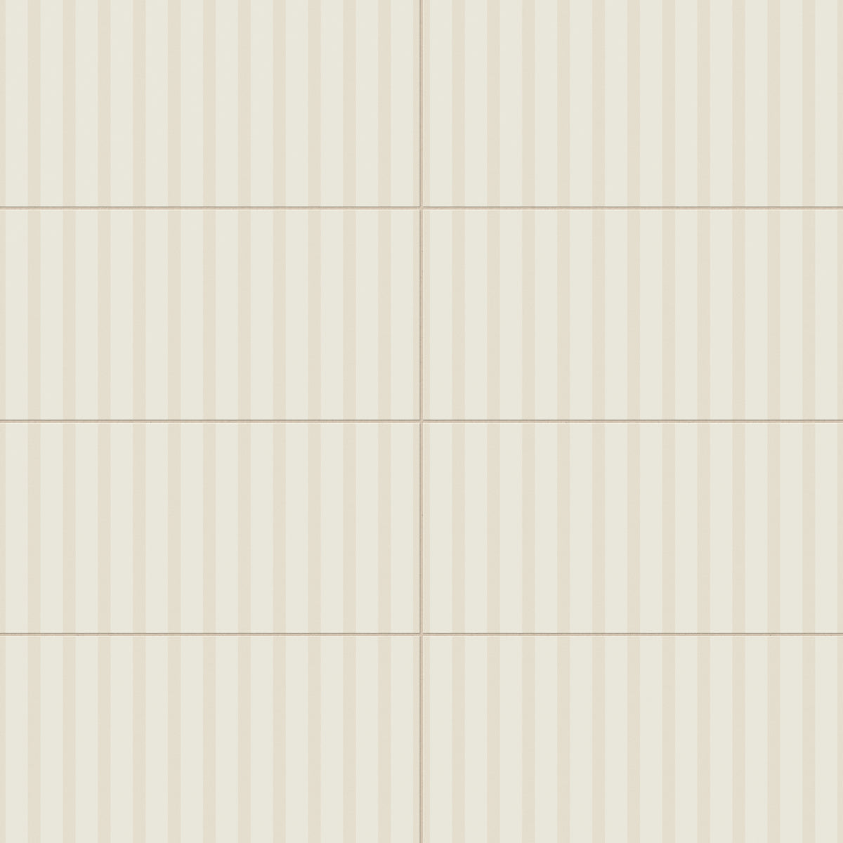 Riley 12x24 Matte Porcelain Tile in Striped Pattern Cream