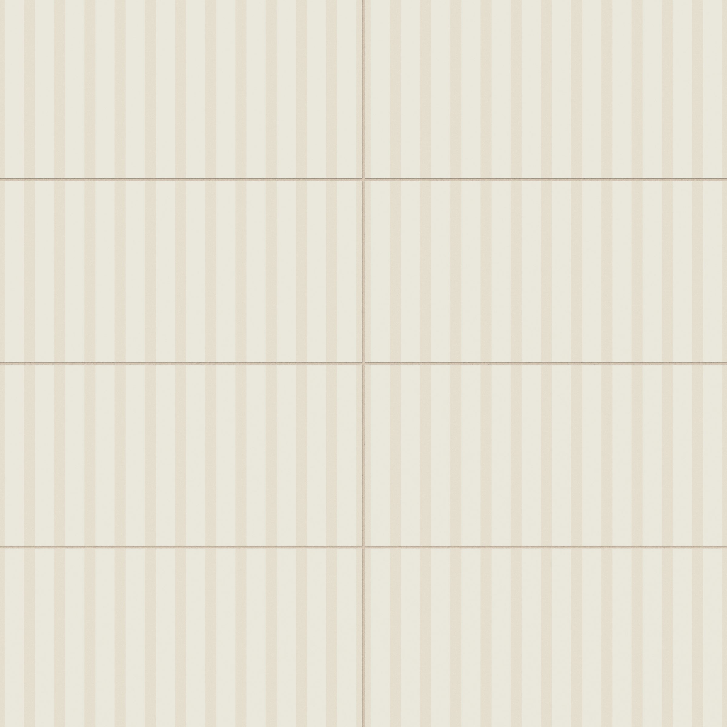 Riley 12x24 Matte Porcelain Tile in Striped Pattern Cream