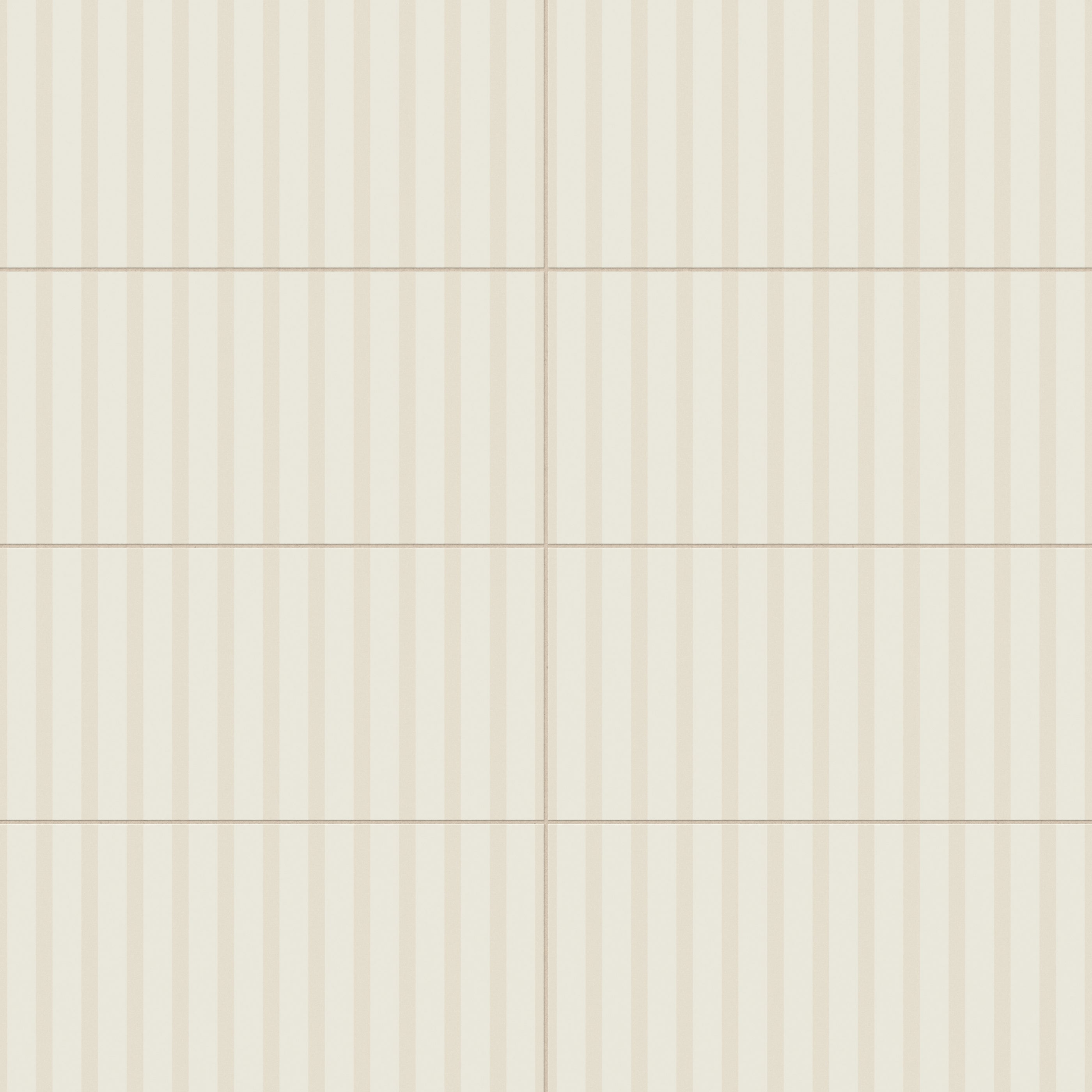 Riley 12x24 Matte Porcelain Tile in Striped Pattern Cream