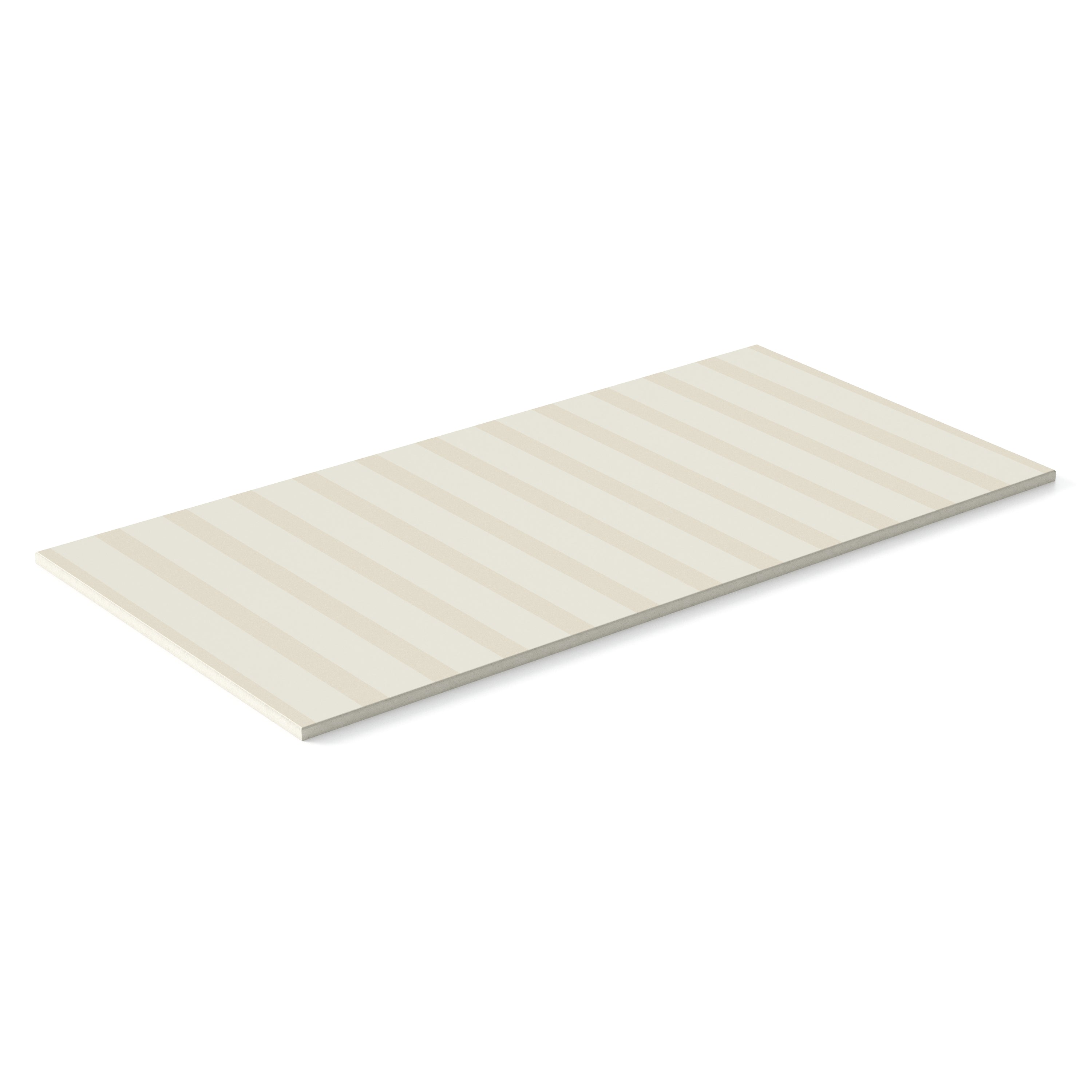 Riley 12x24 Matte Porcelain Tile in Striped Pattern Cream