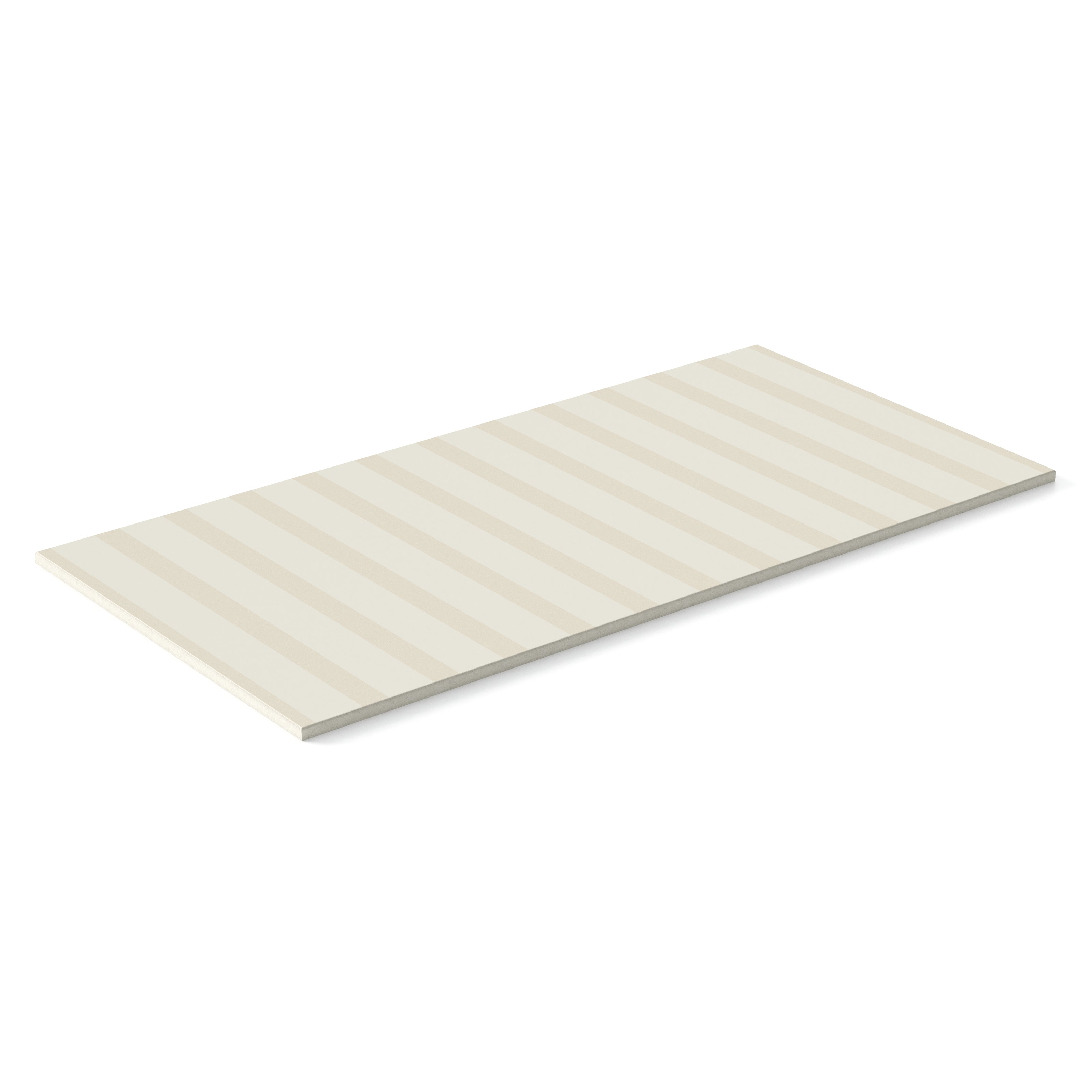 Riley 12x24 Matte Porcelain Tile in Striped Pattern Cream