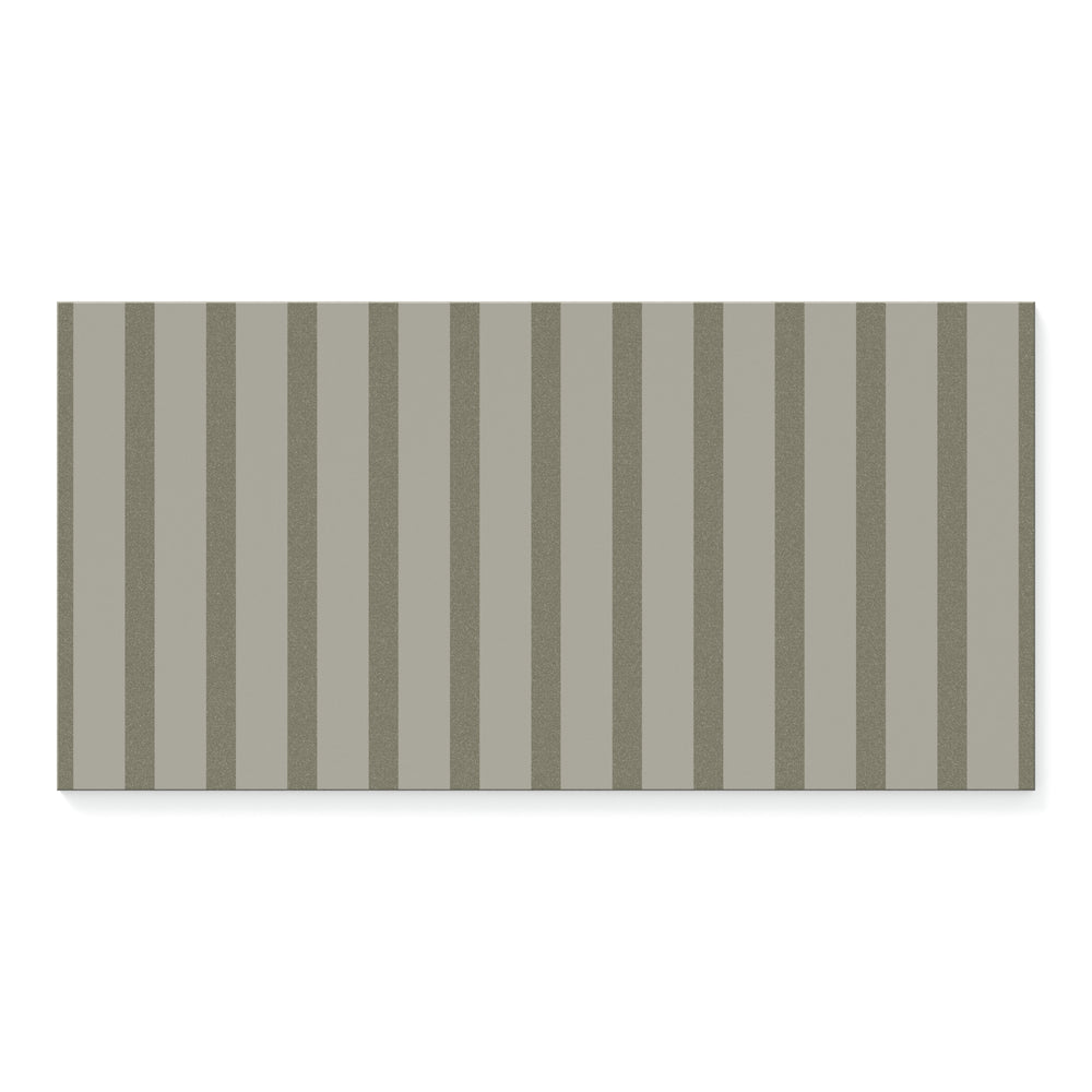 Riley 12x24 Matte Porcelain Tile in Striped Pattern Sterling
