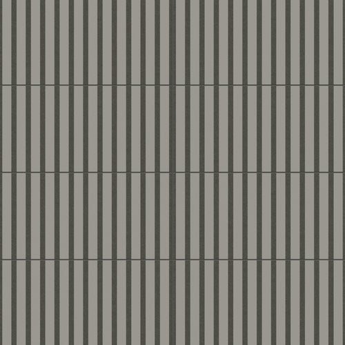 Riley 12x24 Matte Porcelain Tile in Striped Pattern Charcoal