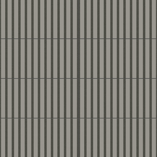 Riley 12x24 Matte Porcelain Tile in Striped Pattern Charcoal