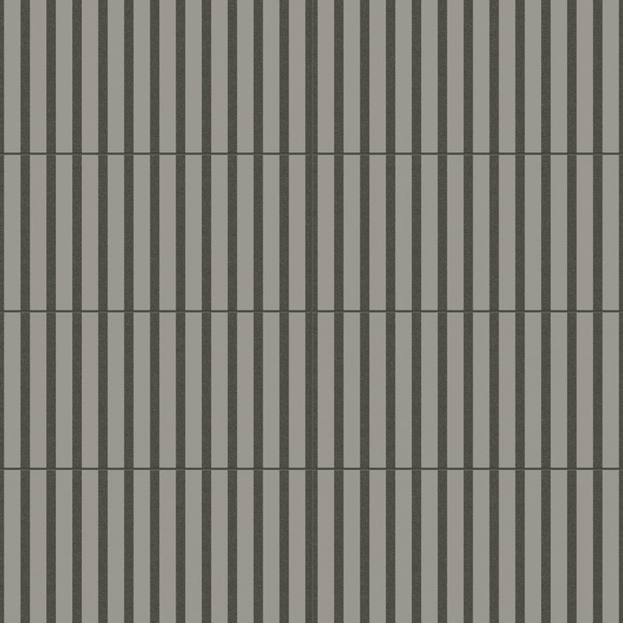 Riley 12x24 Matte Porcelain Tile in Striped Pattern Charcoal