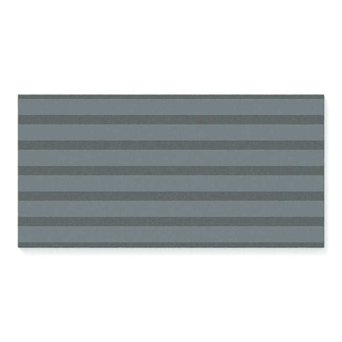 Riley 12x24 Matte Porcelain Tile in Striped Pattern Indigo