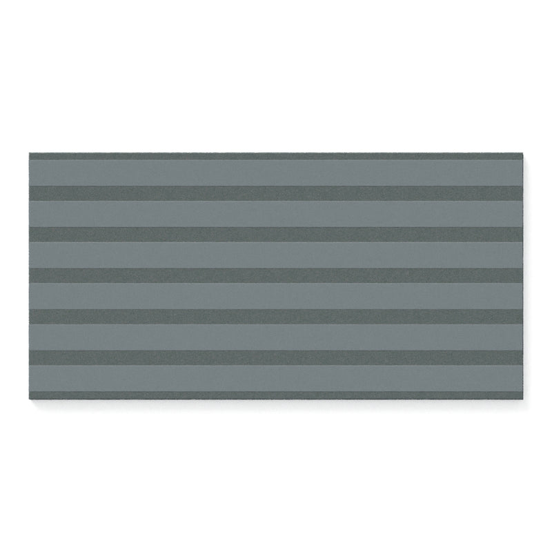 Riley 12x24 Matte Porcelain Tile in Striped Pattern Indigo