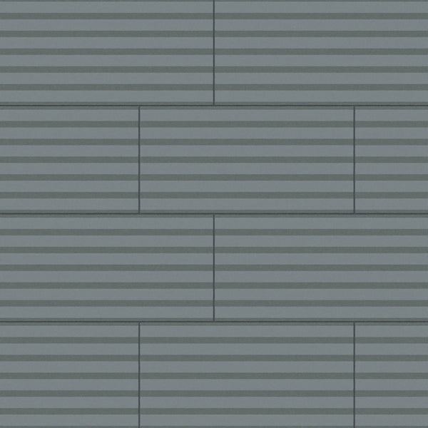 Riley 12x24 Matte Porcelain Tile in Striped Pattern Indigo