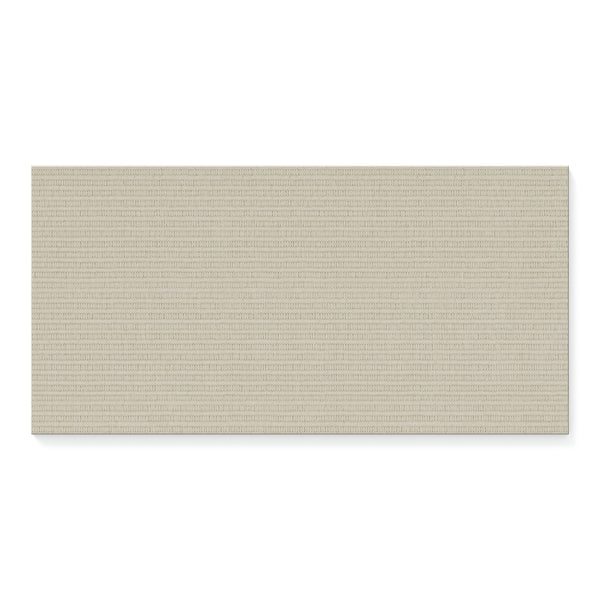 Riley 12x24 Matte Porcelain Tile in Woven Pattern Cream