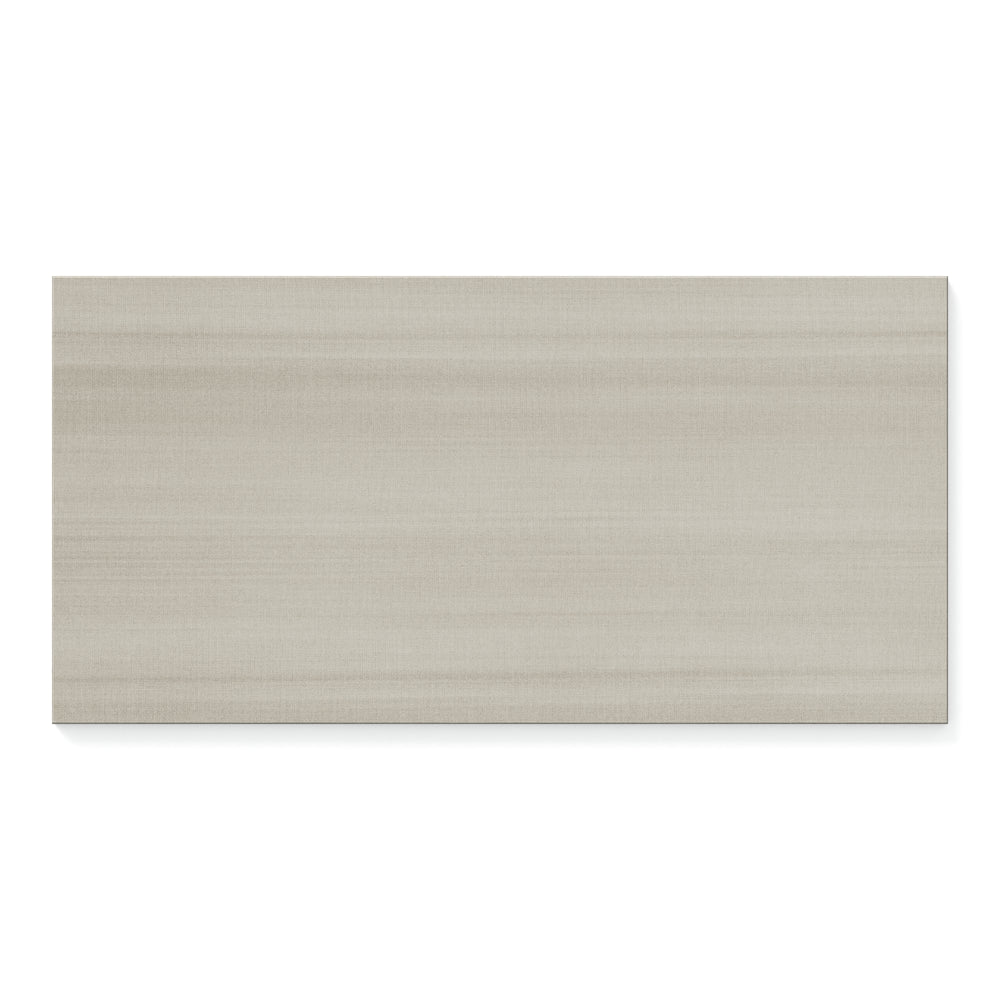 Riley 12x24 Matte Porcelain Tile in Linen Pattern Bone