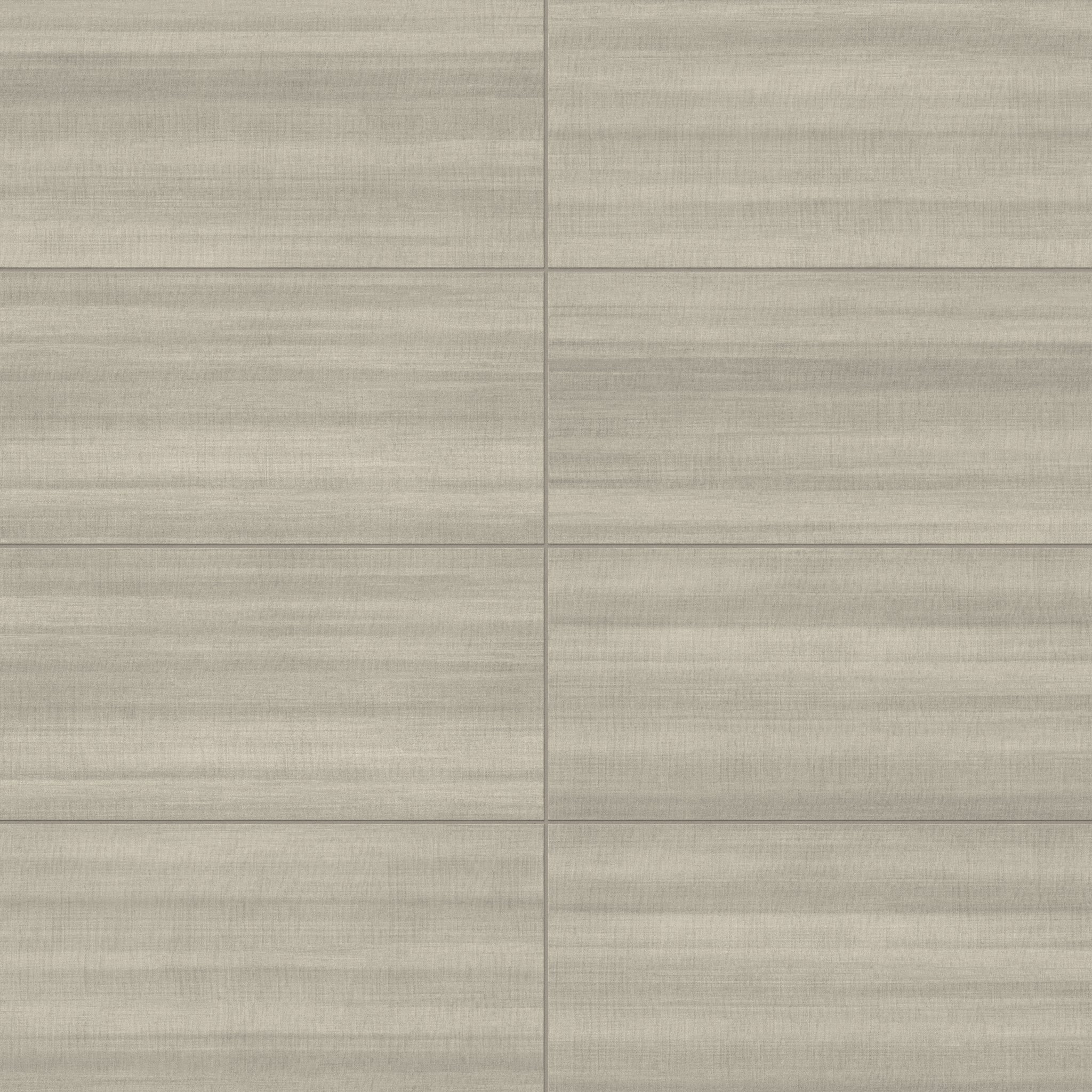 Riley 12x24 Matte Porcelain Tile in Linen Pattern Oyster