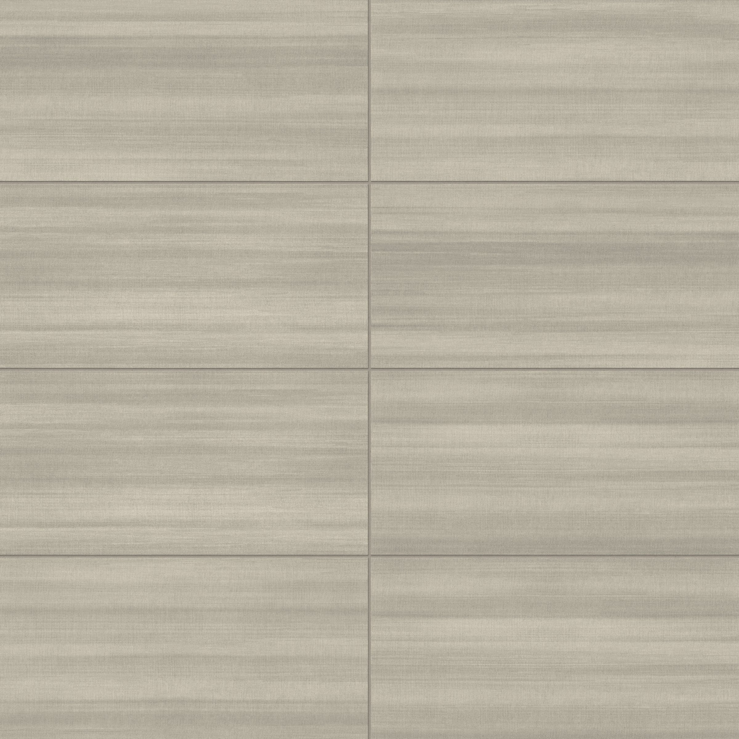 Riley 12x24 Matte Porcelain Tile in Linen Pattern Oyster