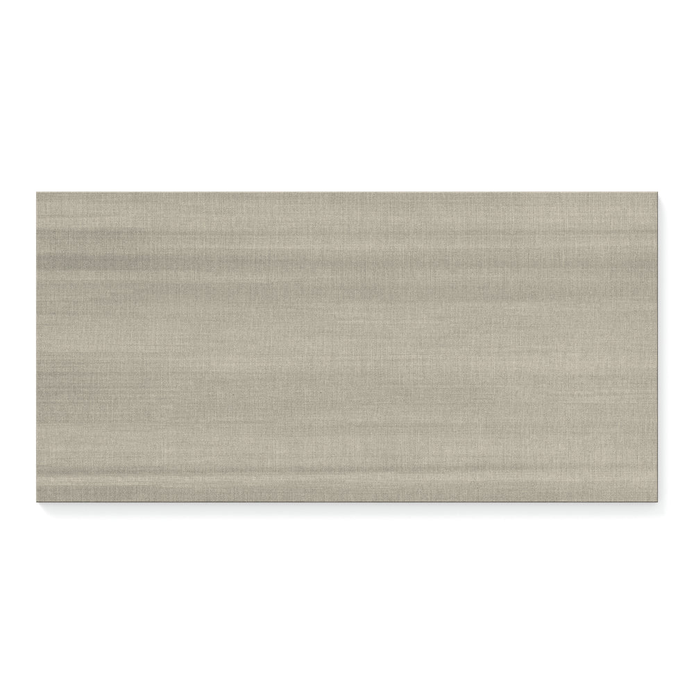 Riley 12x24 Matte Porcelain Tile in Linen Pattern Oyster