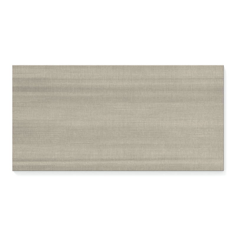 Riley 12x24 Matte Porcelain Tile in Linen Pattern Oyster