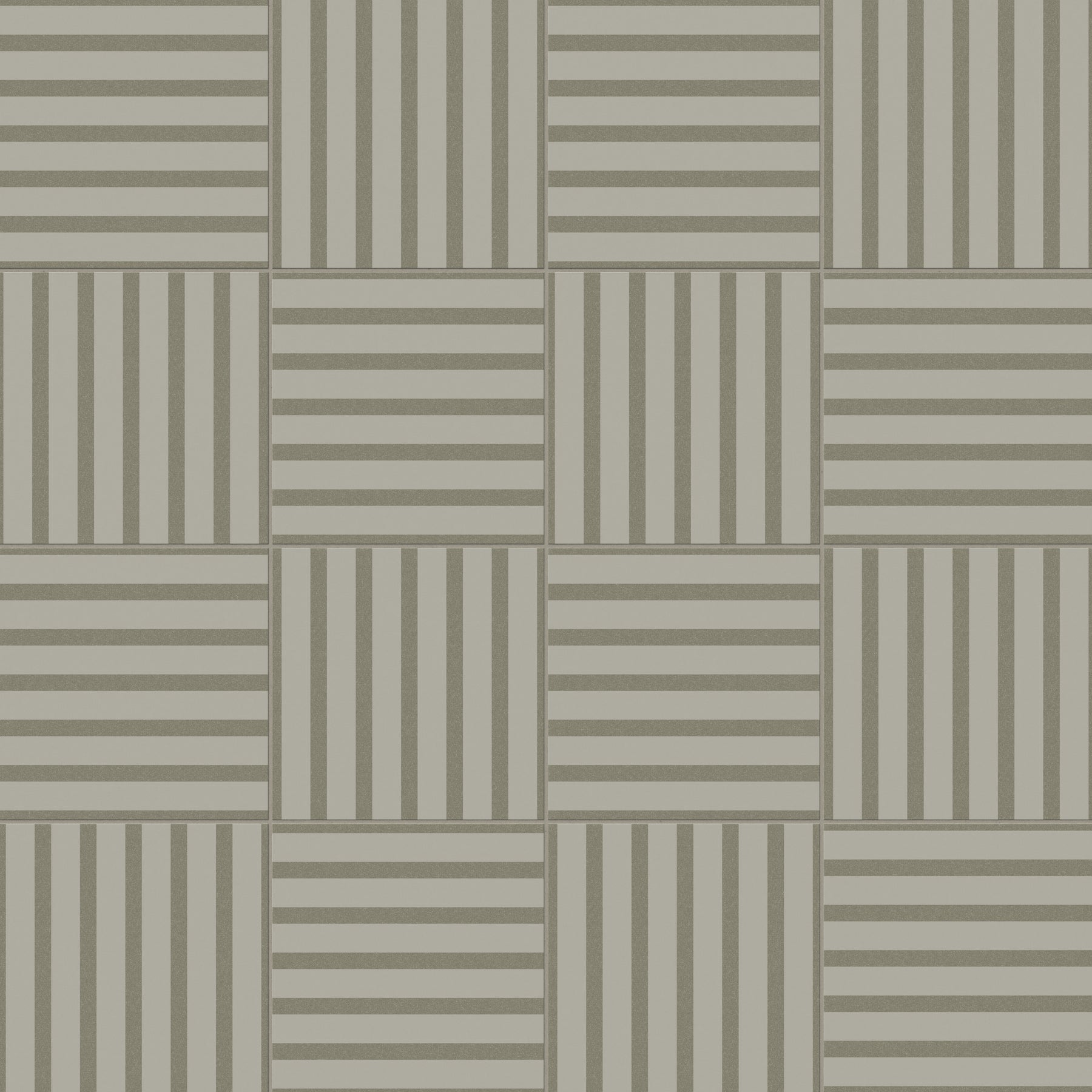 Riley 12x12 Matte Porcelain Tile in Striped Pattern Sterling