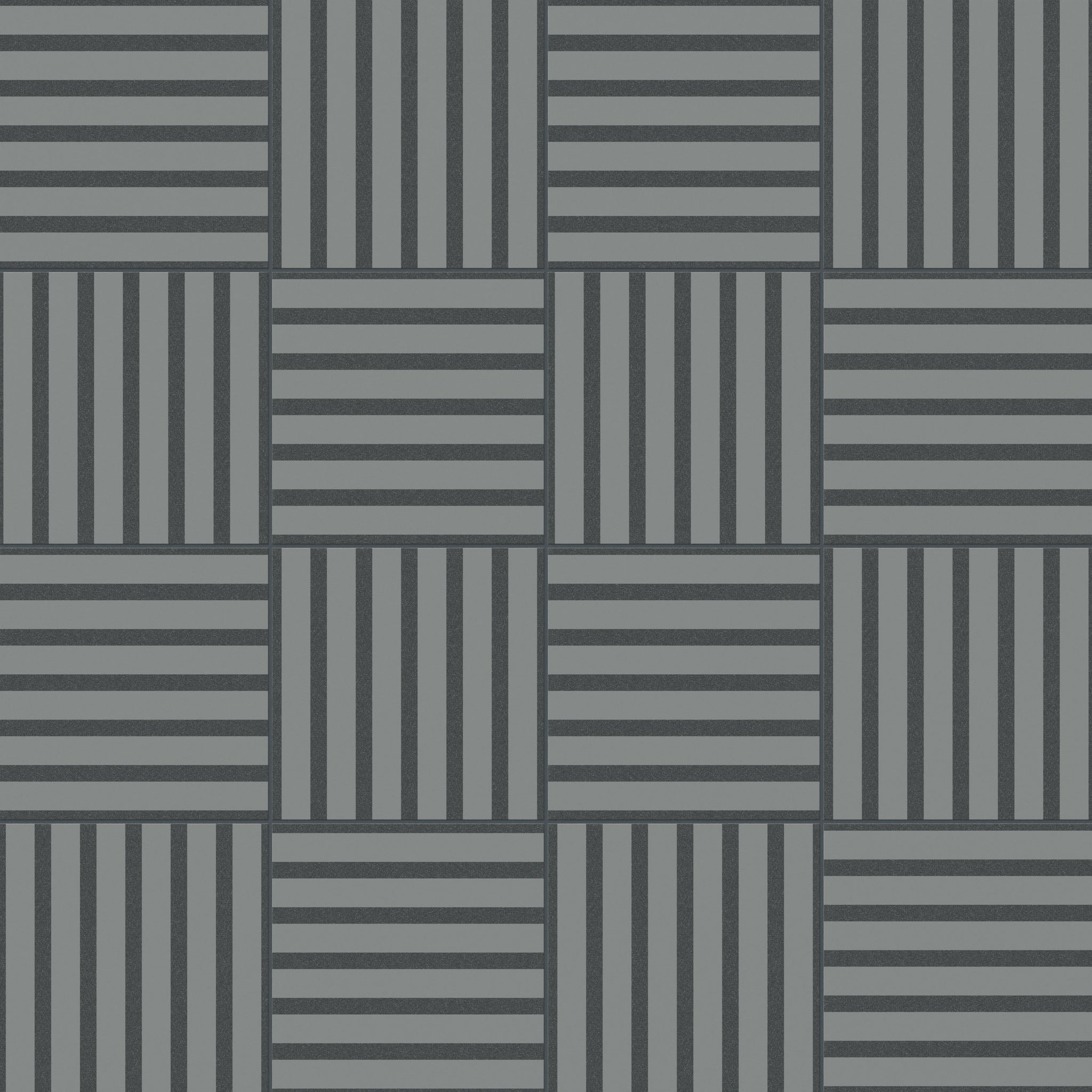 Riley 12x12 Matte Porcelain Tile in Striped Pattern Indigo