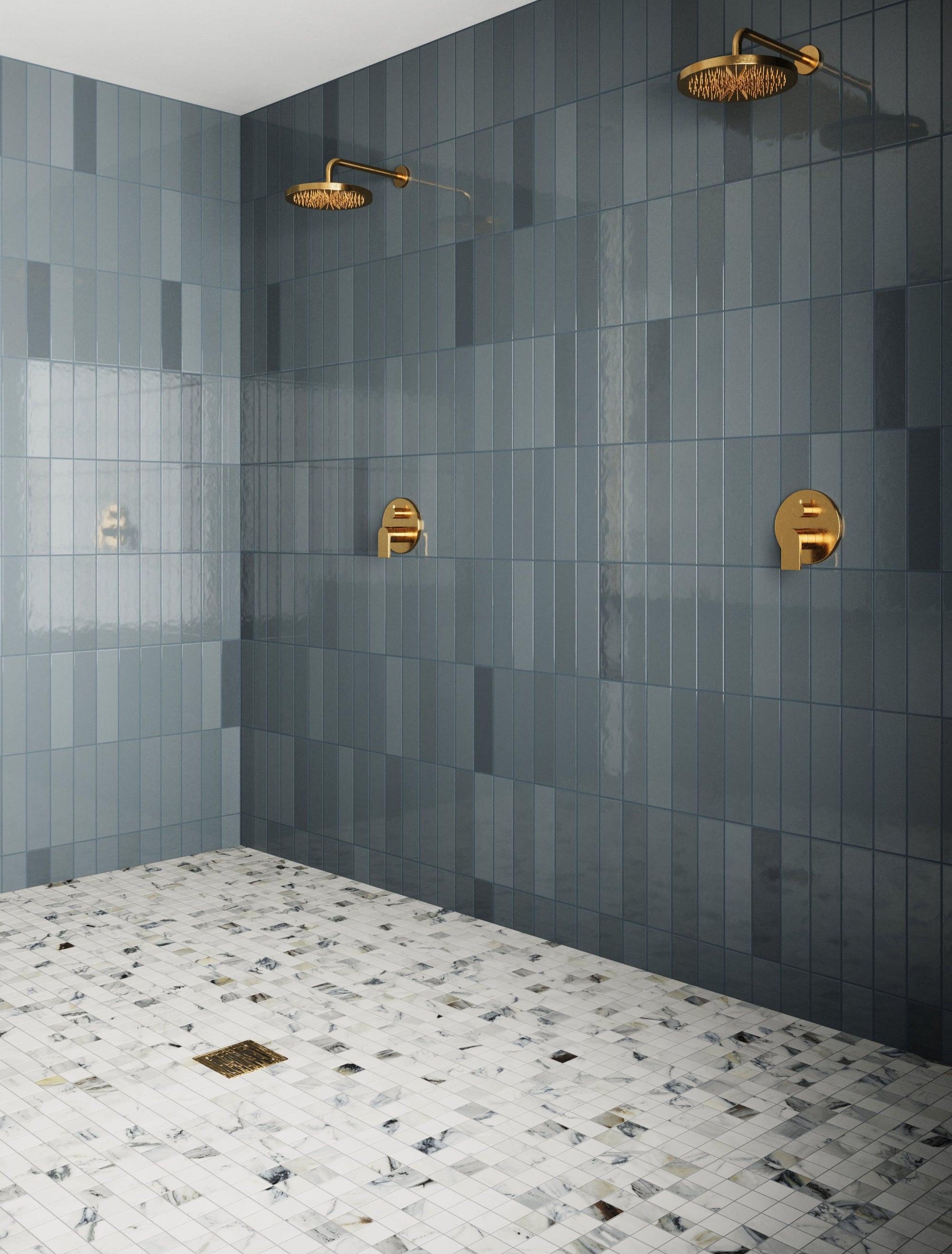 Aniston 2x2 Matte Porcelain Mosaic Tile in Calacatta Antico