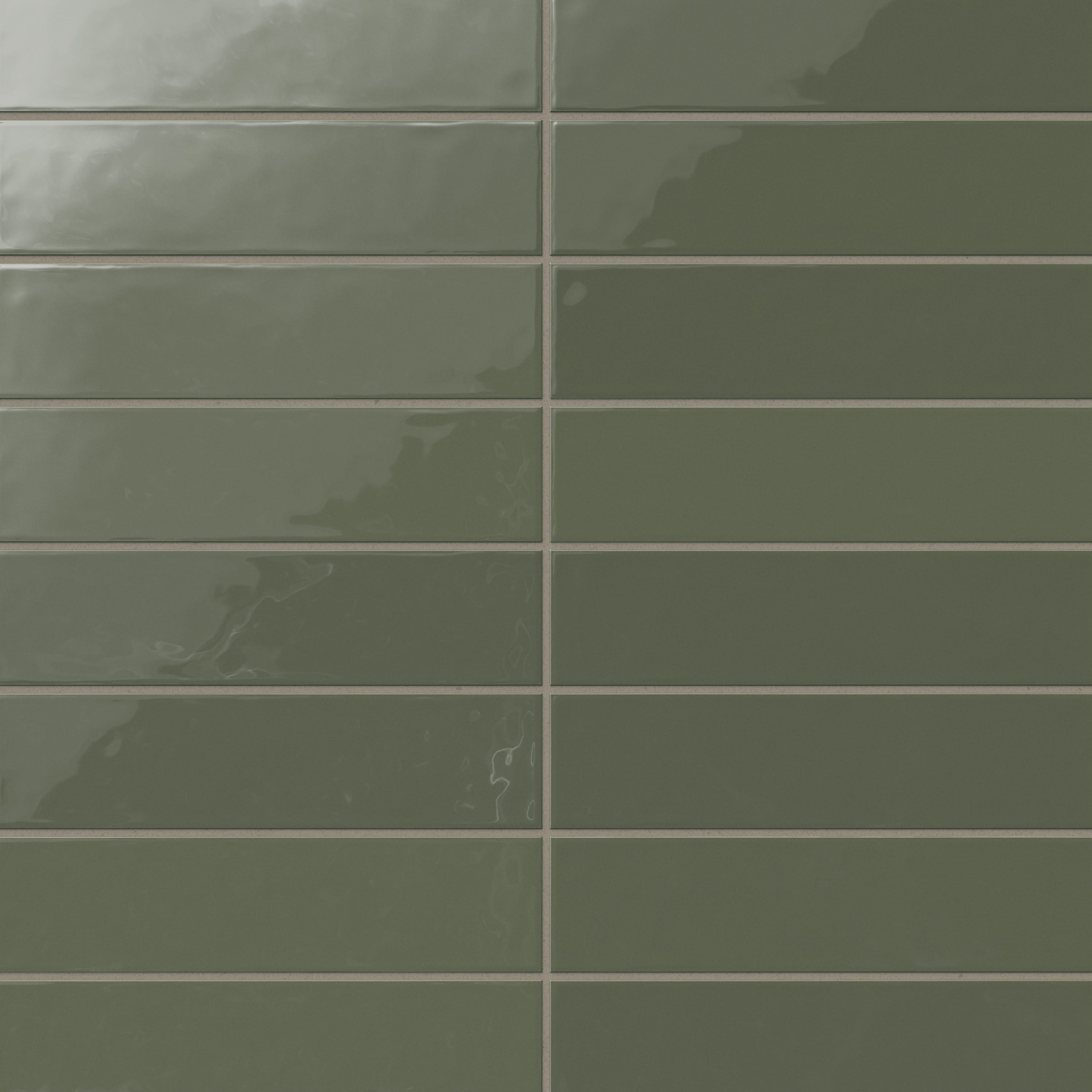 Teagan 3x12 Glossy Ceramic Tile in Moss