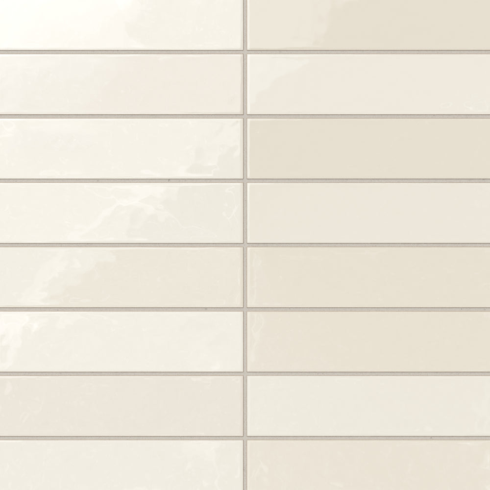 Teagan 3x12 Glossy Ceramic Tile in Cream