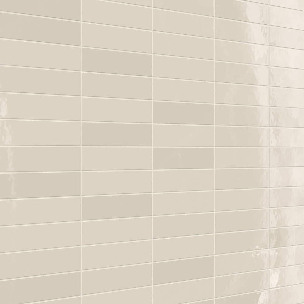 Teagan 3x12 Glossy Ceramic Tile in Cream