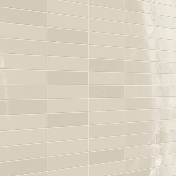 Teagan 3x12 Glossy Ceramic Tile in Cream