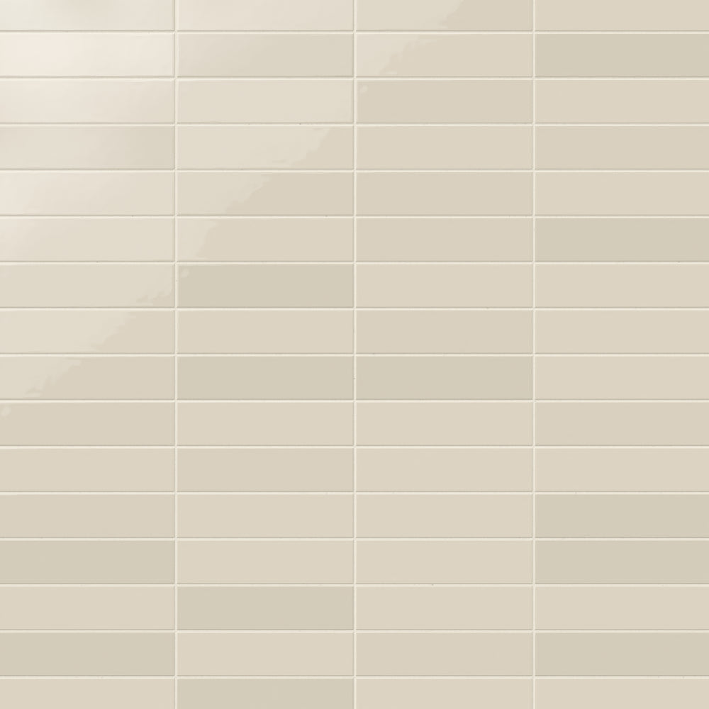 Teagan 3x12 Glossy Ceramic Tile in Cream