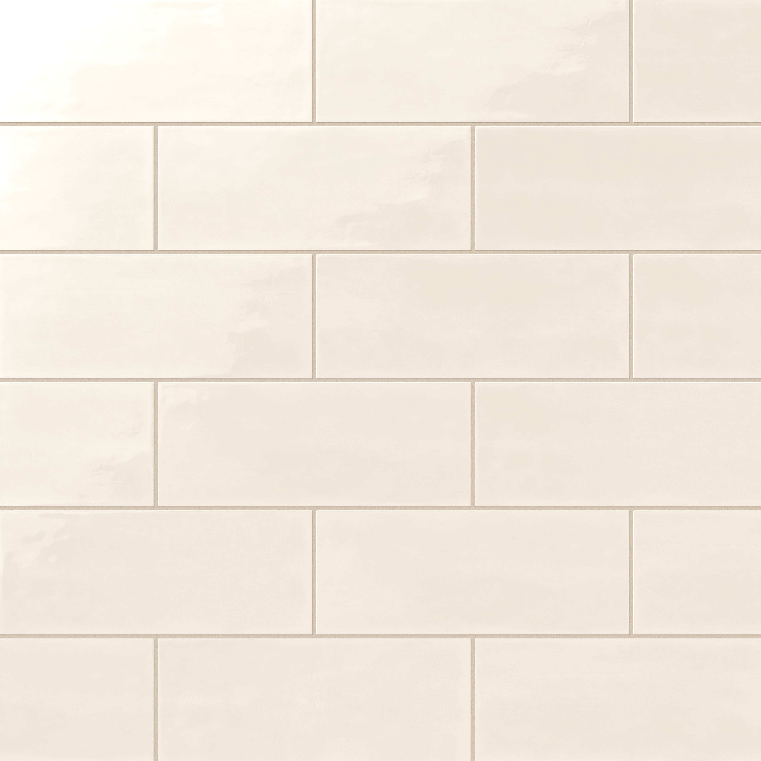 Josie 4x10 Glossy Ceramic Tile in Cream