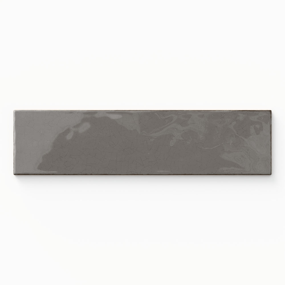 Josie 3x12 Crackled Ceramic Tile in Smoke
