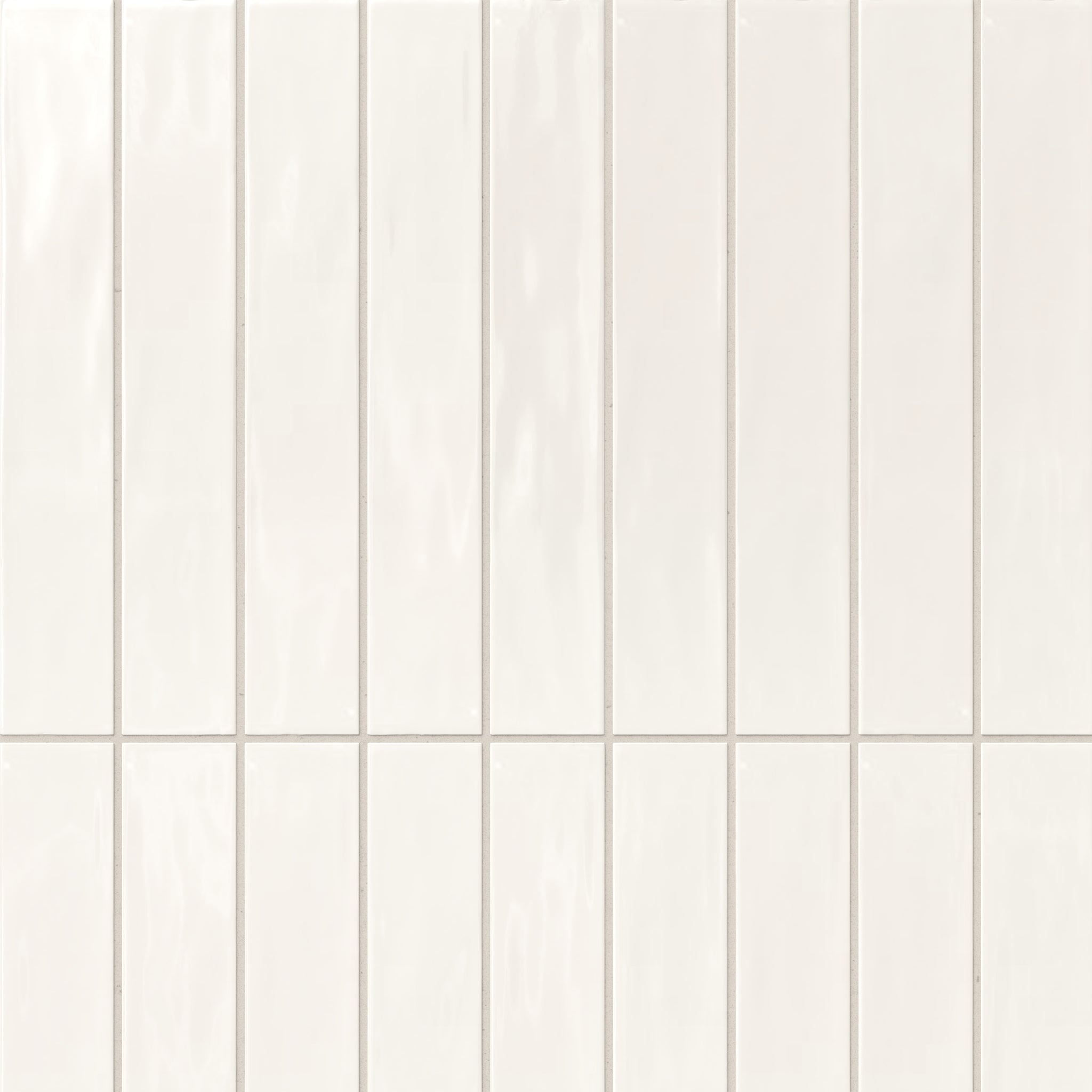 Jaden 2.5x16 Glossy Ceramic Tile in Eggshell