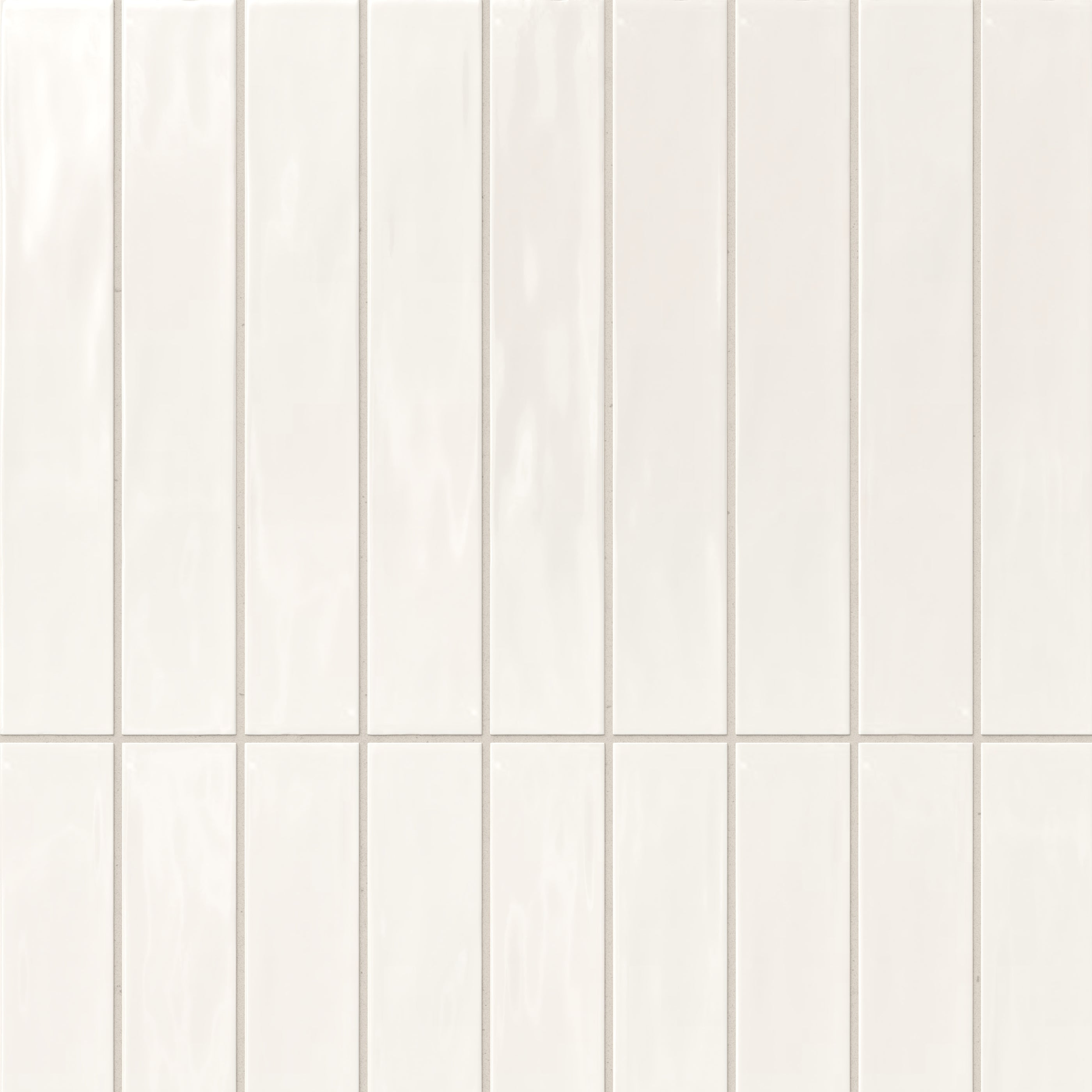 Jaden 2.5x16 Glossy Ceramic Tile in Eggshell