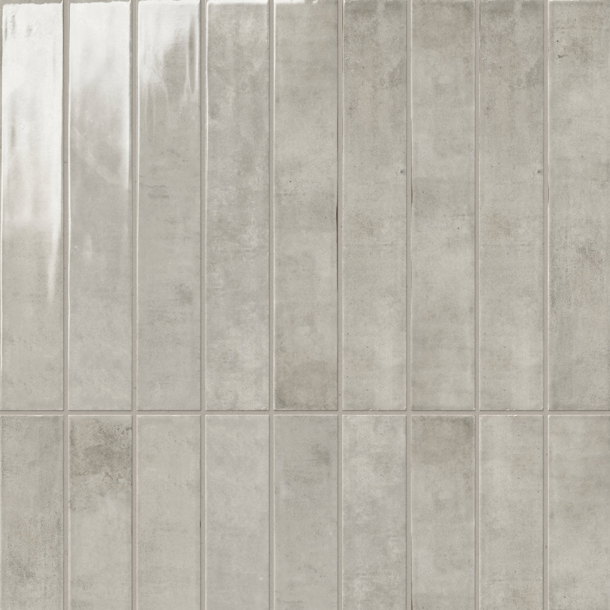 Jaden 2.5x16 Glossy Ceramic Tile in Tender Gray