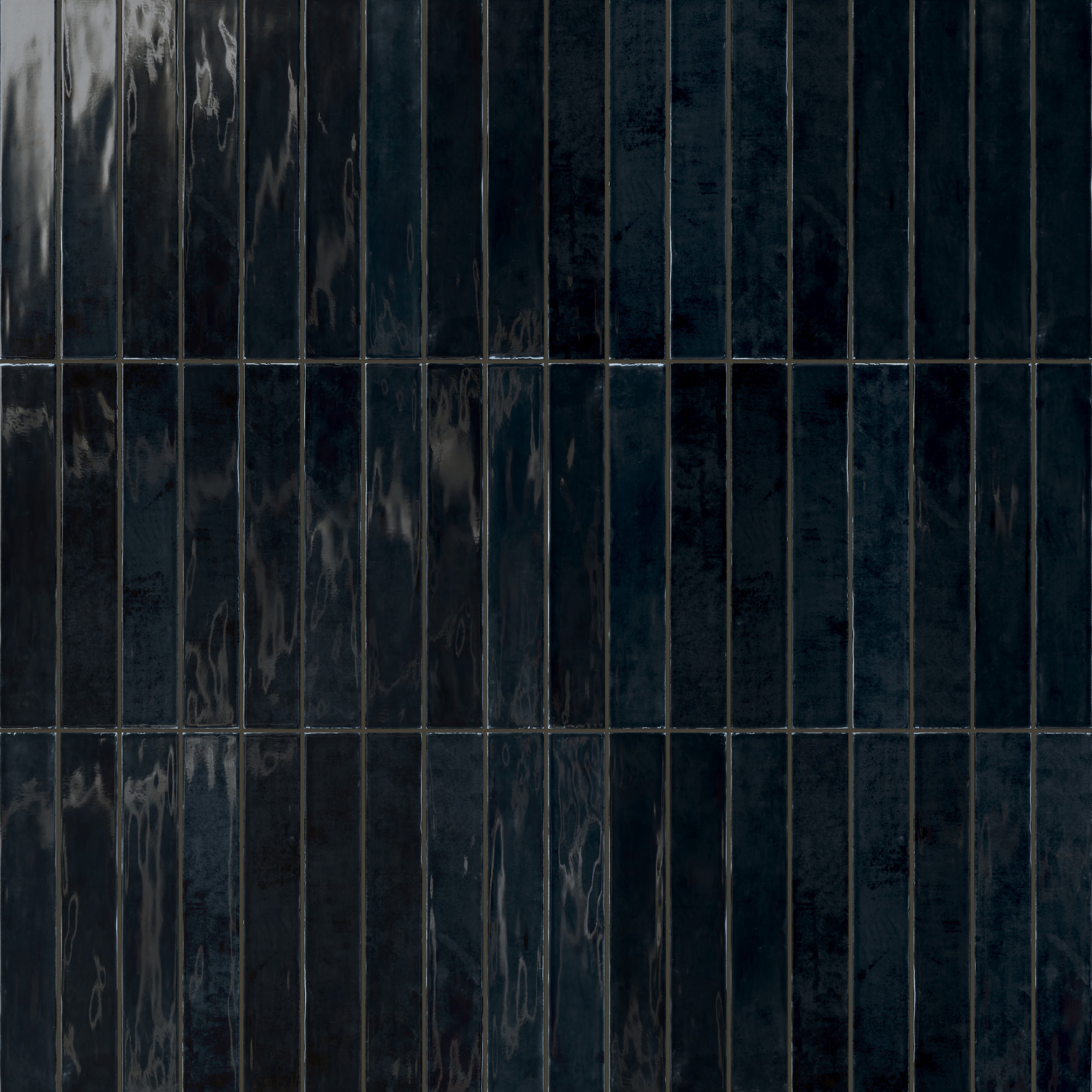 Jaden 2.5x16 Glossy Ceramic Tile in Navy