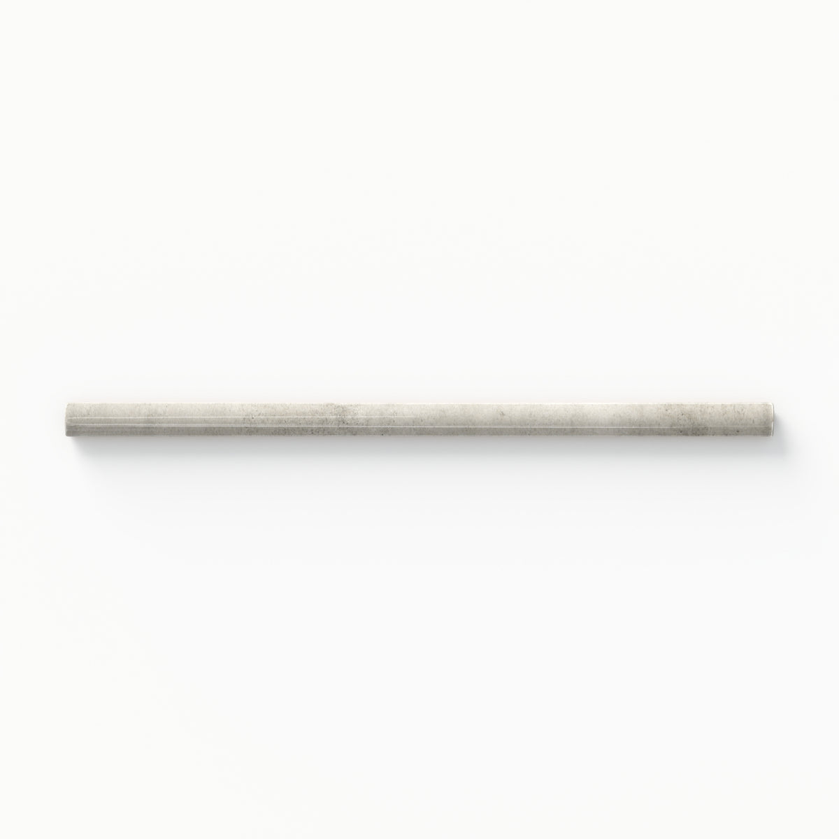 Jaden 0.75x16 Glossy Ceramic Bullnose Tile in Dove
