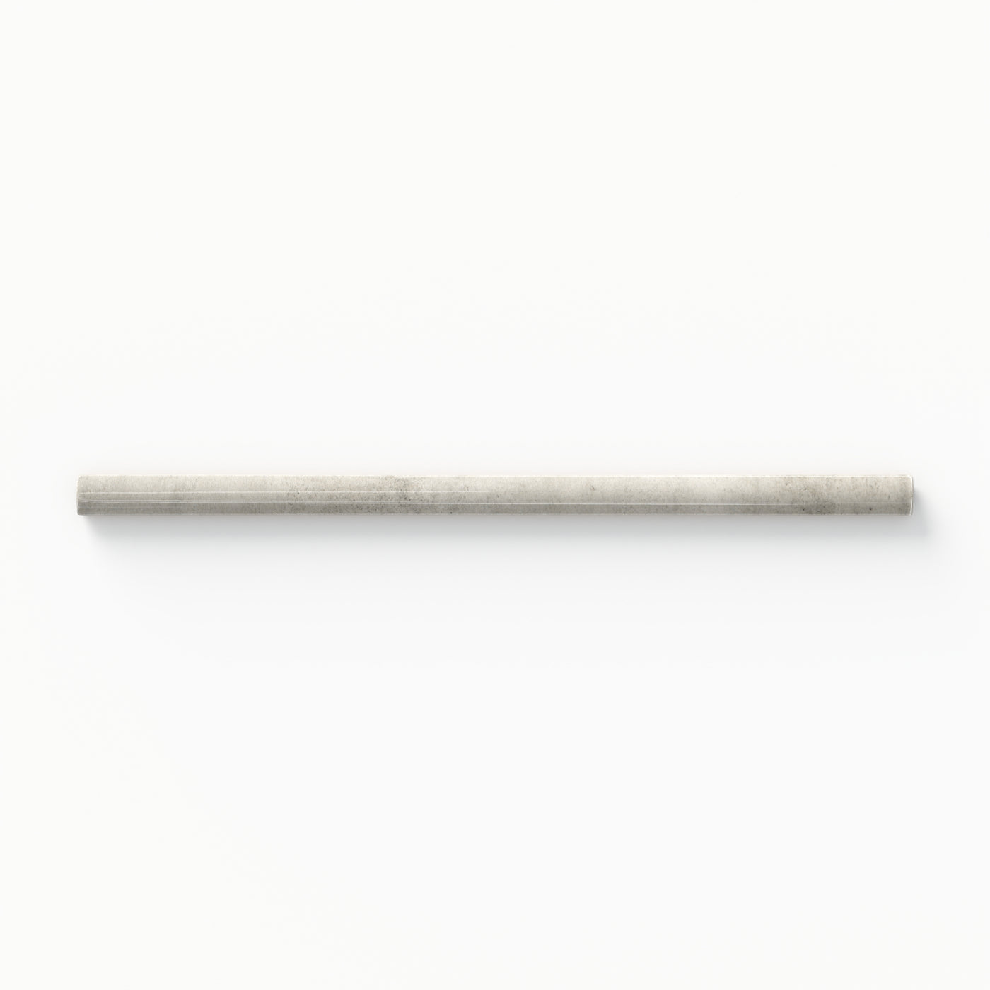 Jaden 0.75x16 Glossy Ceramic Bullnose Tile in Dove