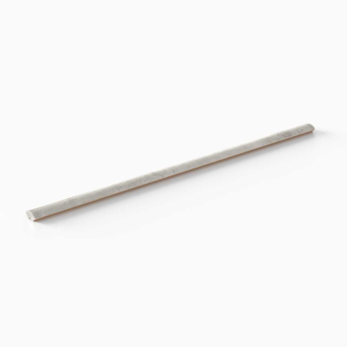 Jaden 0.75x16 Glossy Ceramic Bullnose Tile in Dove
