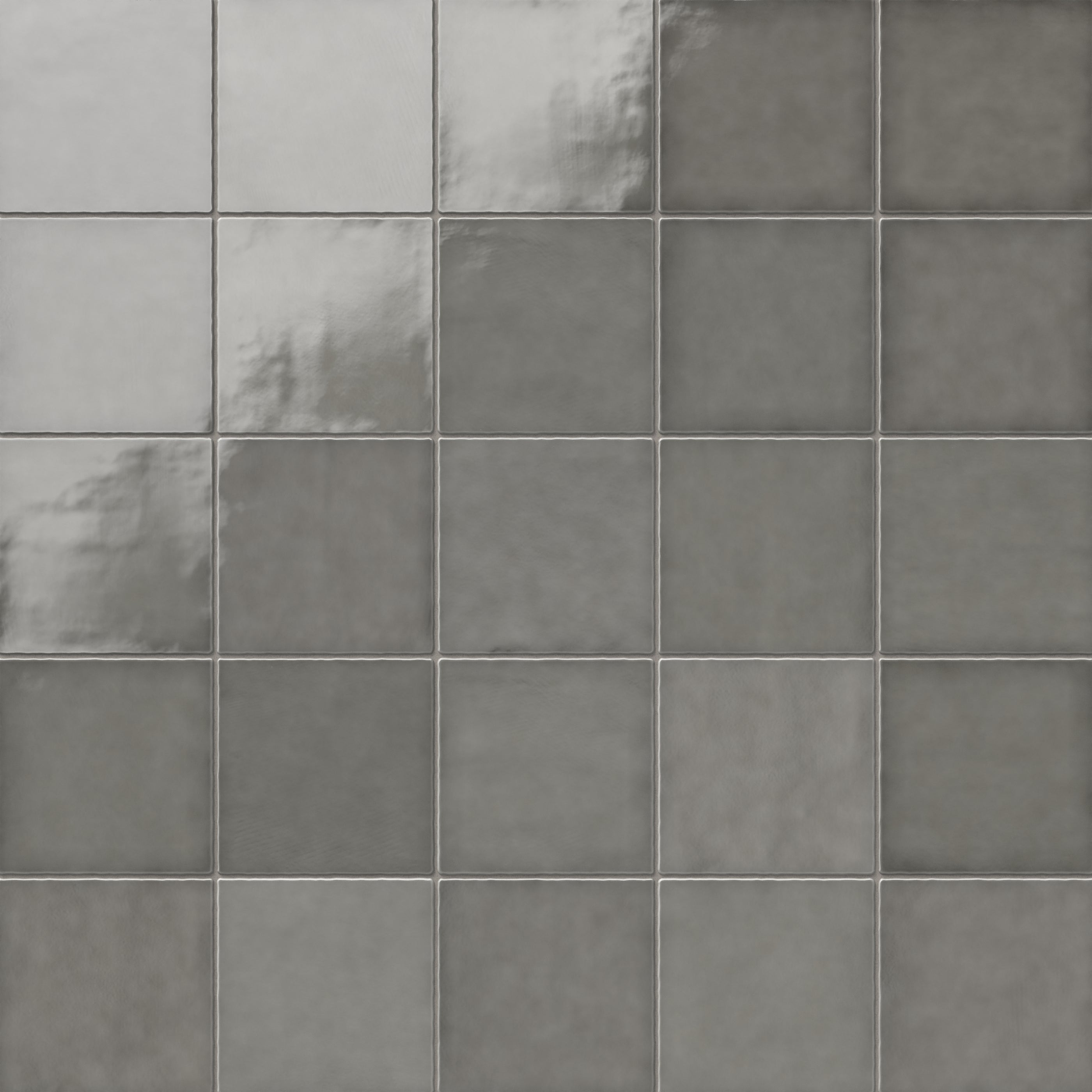 Mikayla 5x5 Glossy Ceramic Tile in Smoke