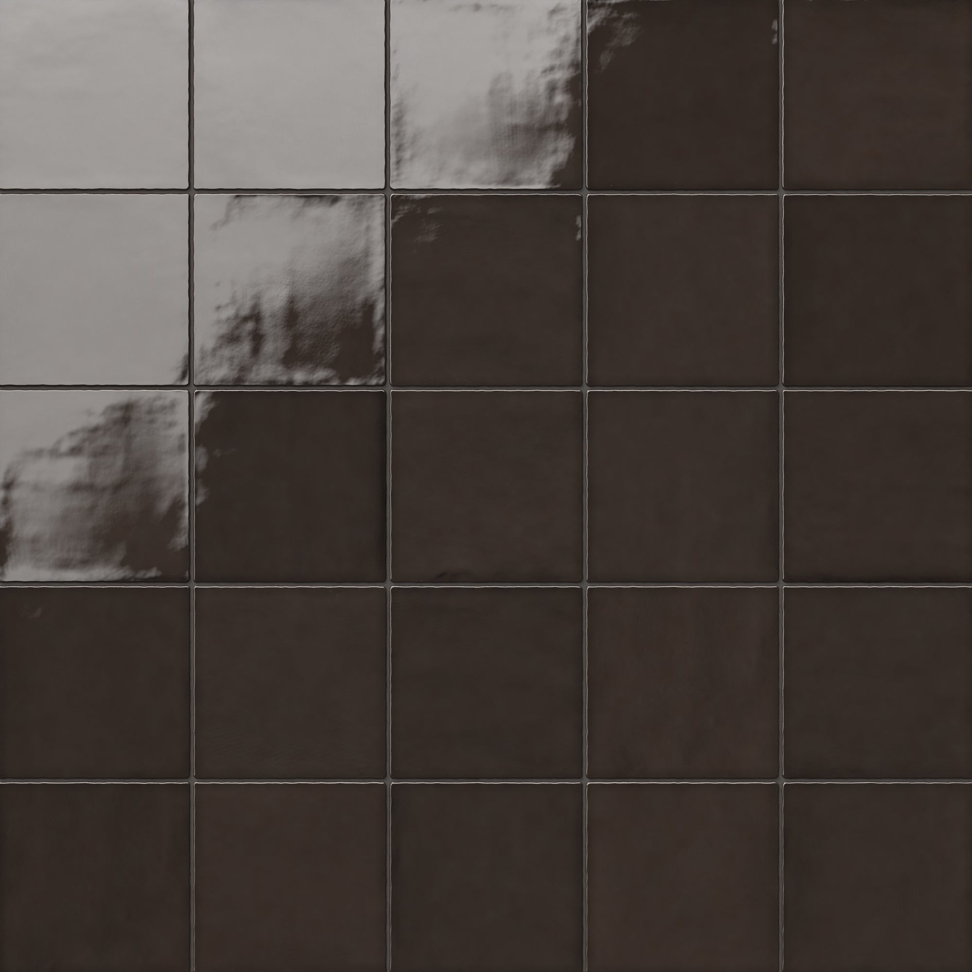 Mikayla 5x5 Glossy Ceramic Tile in Espresso