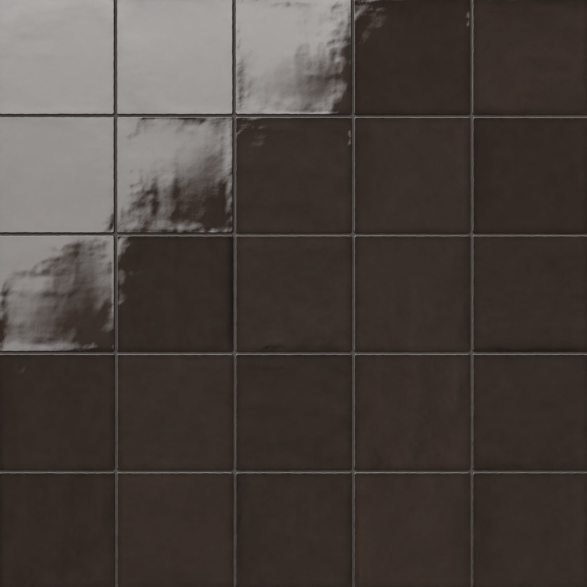 Mikayla 5x5 Glossy Ceramic Tile in Espresso