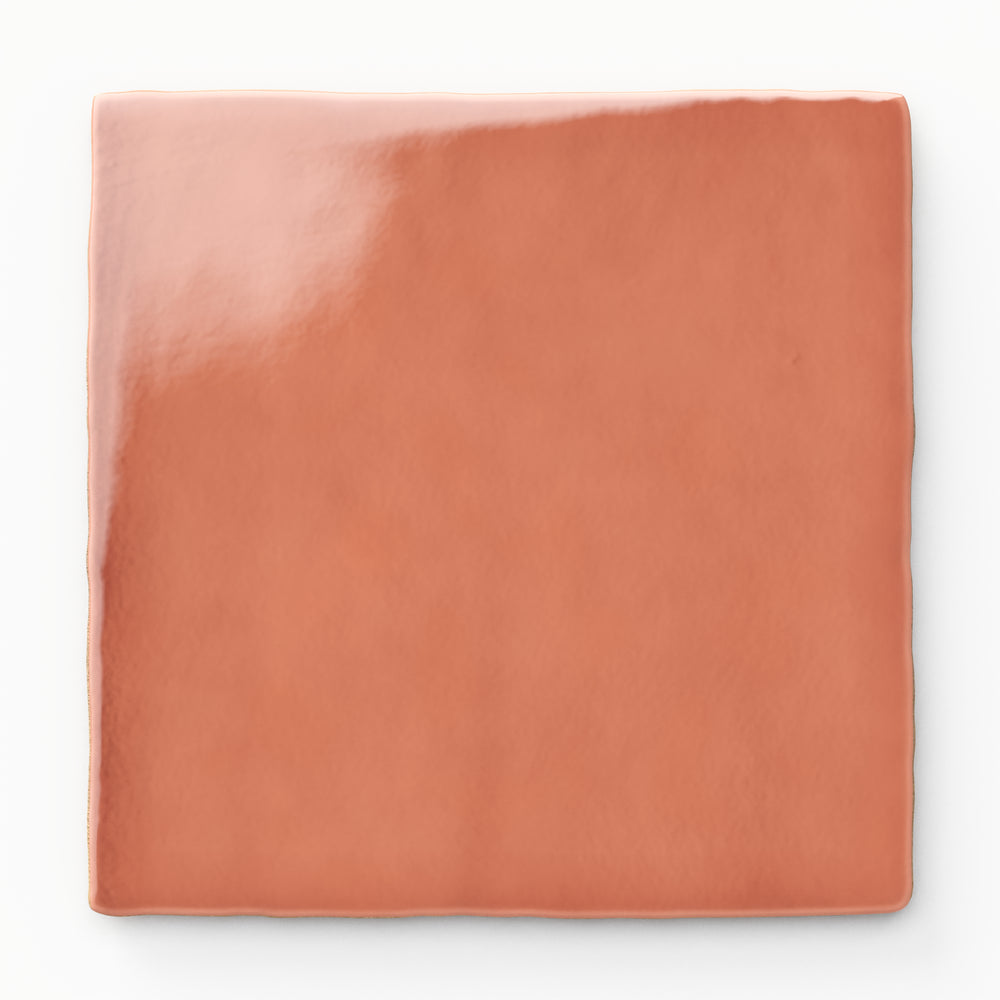 Mikayla 5x5 Glossy Ceramic Tile in Coral