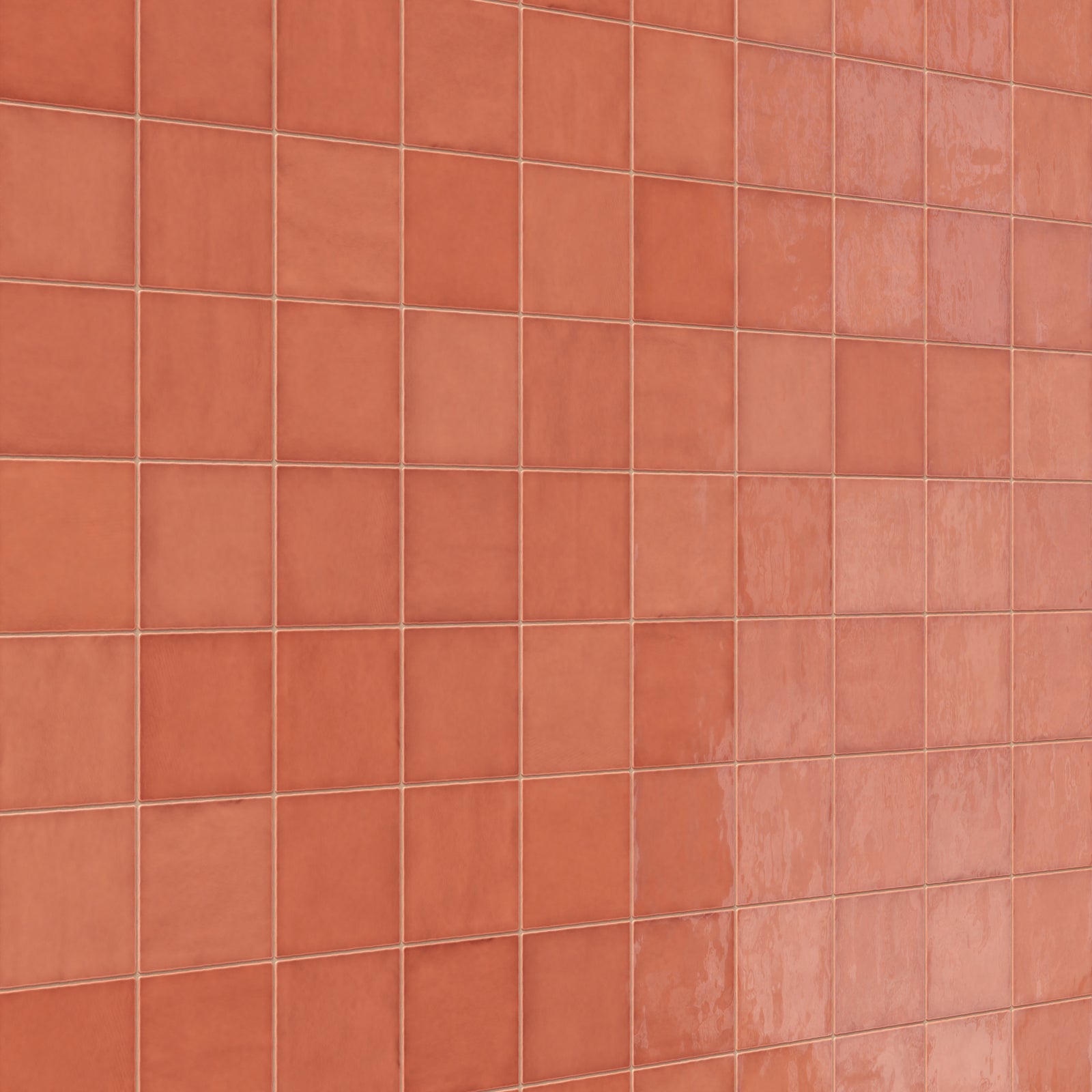 Mikayla 5x5 Glossy Ceramic Tile in Coral