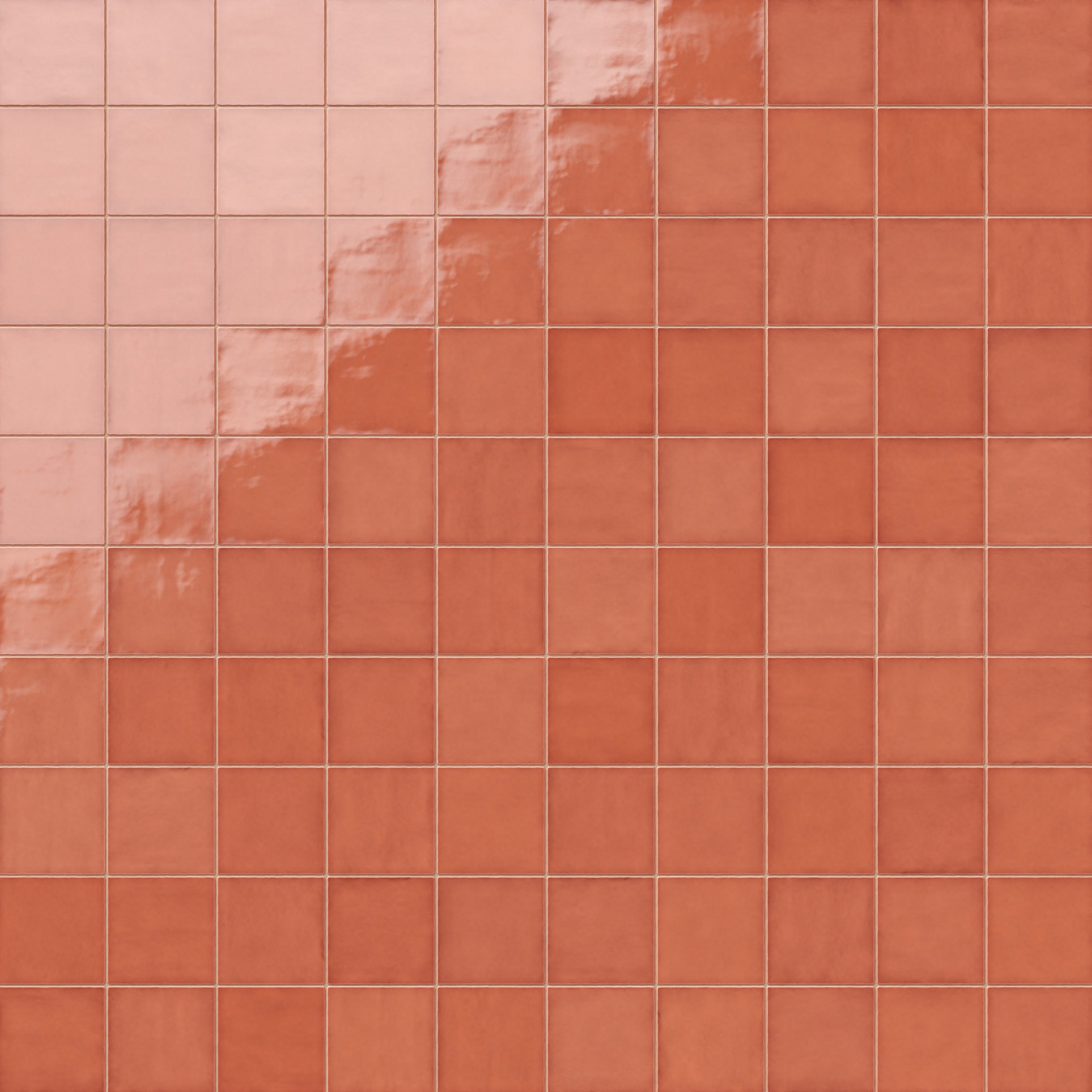 Mikayla 5x5 Glossy Ceramic Tile in Coral