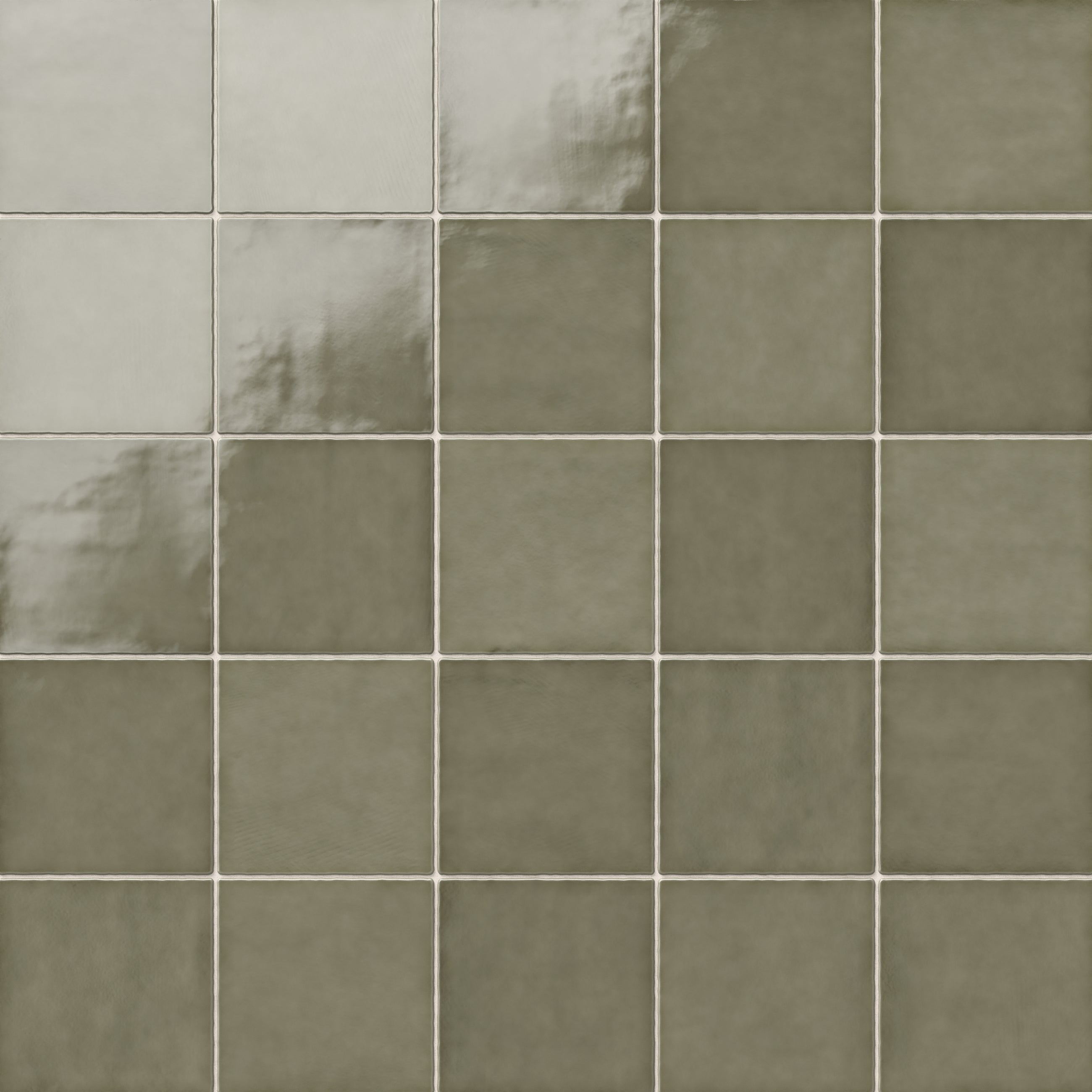 Mikayla 5x5 Glossy Ceramic Tile in Olive